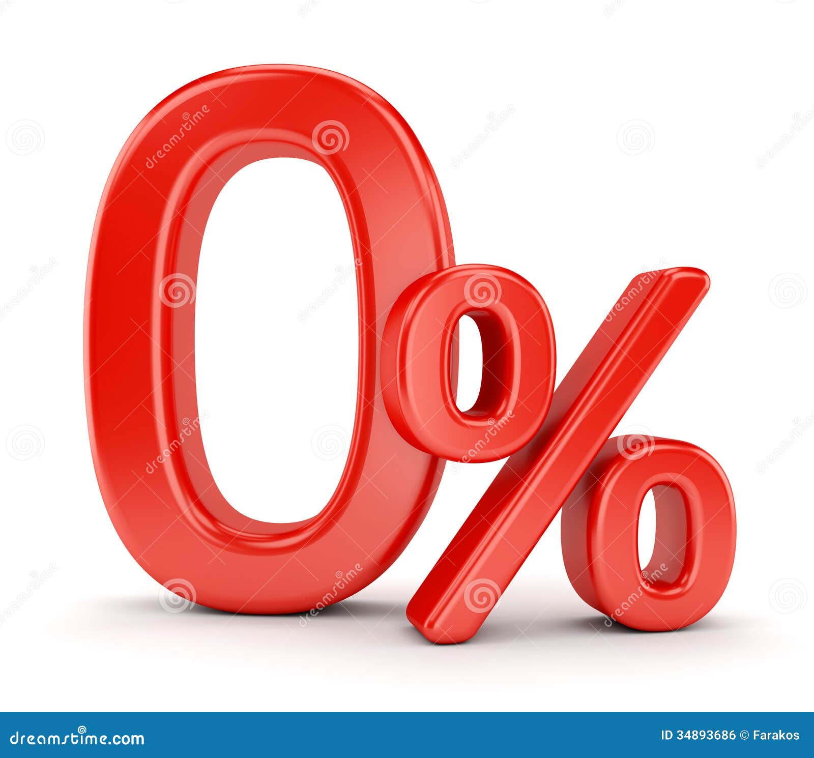 Nul percentensymbool stock illustratie. Illustration of berekening ...