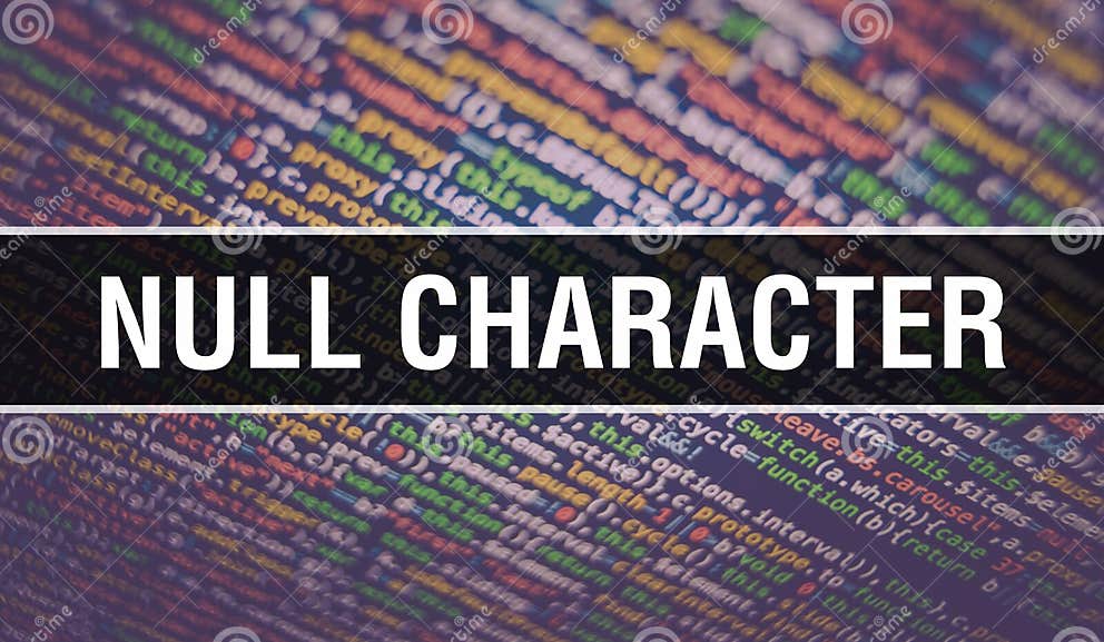 Null Character Text Written on Programming Code Abstract Technology ...