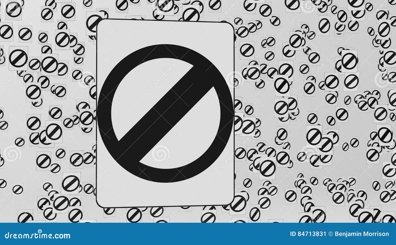 Null Traffic Signs Floating In Space Royalty-Free Cartoon ...