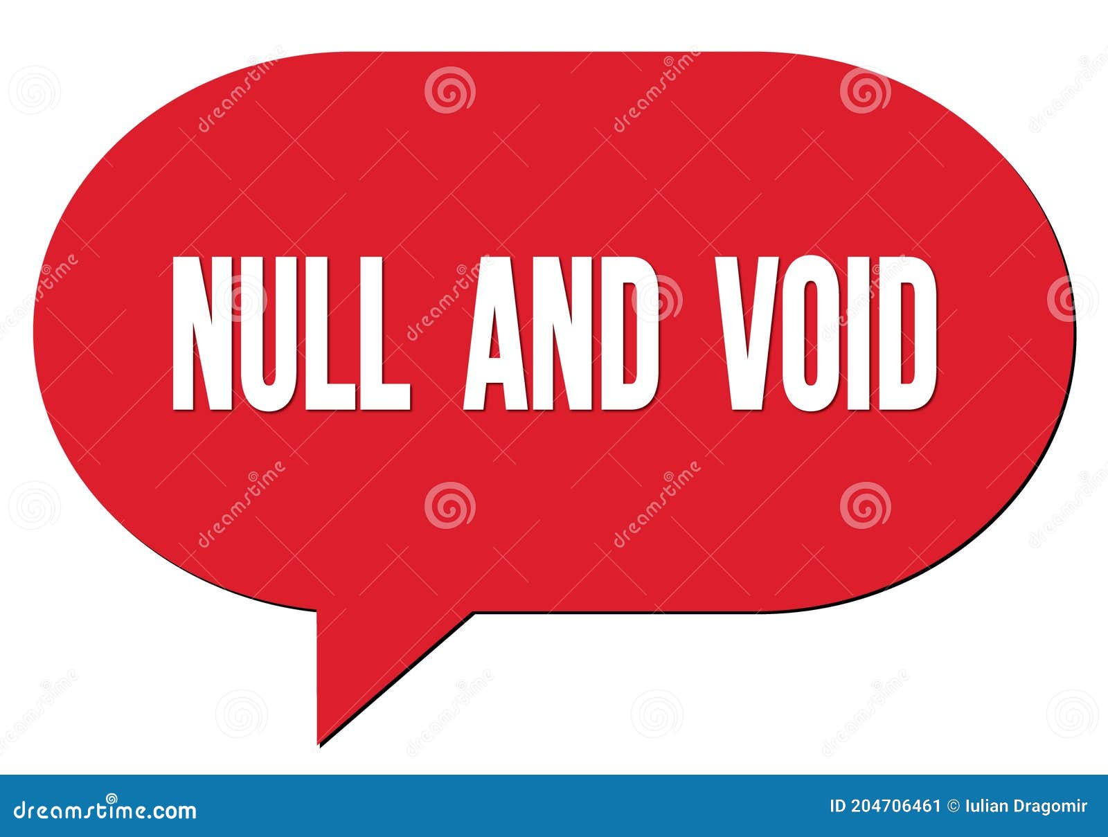 NULL and VOID Text Written in a Red Speech Bubble Stock Illustration ...
