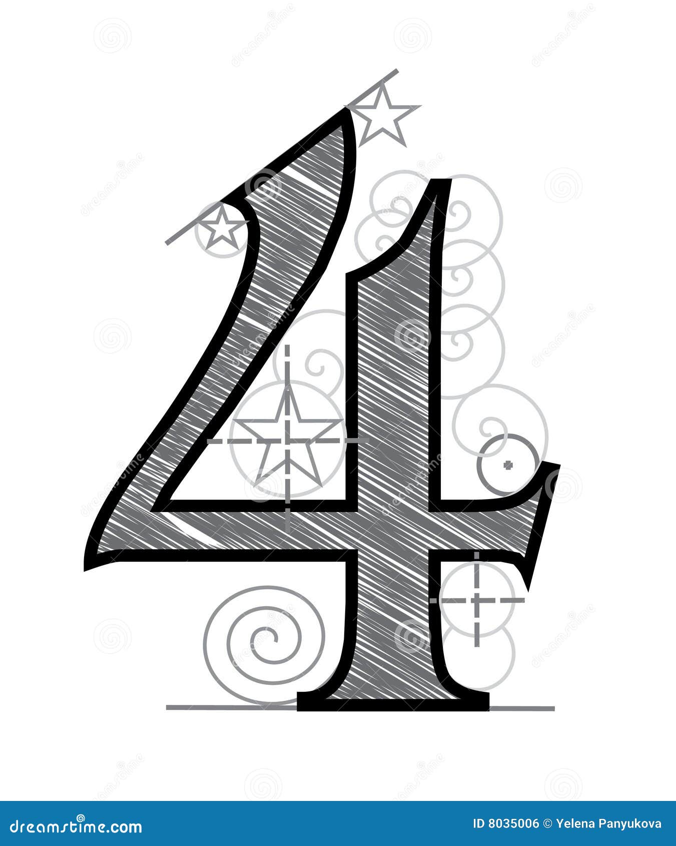 Numéro 4 Image libre de droits - Image: 8035006