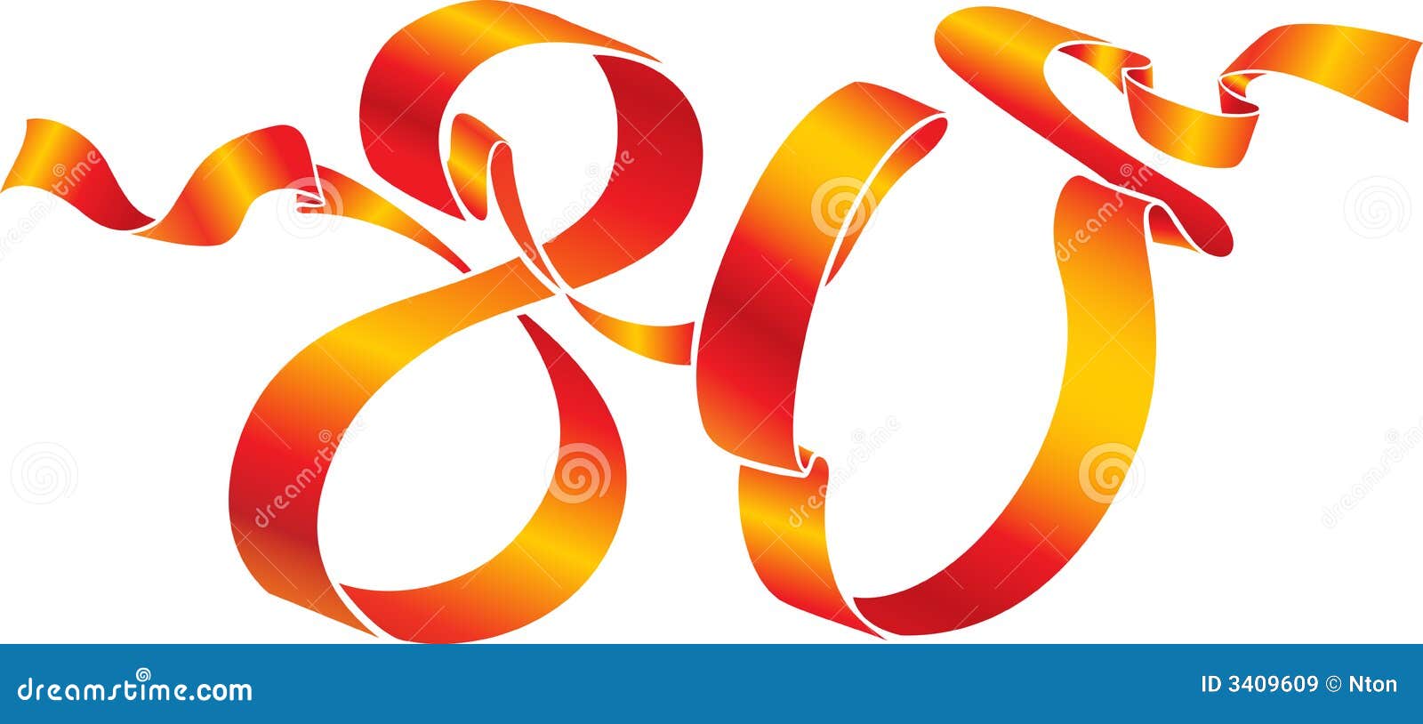 Numéro du rouge 80 illustration de vecteur. Illustration du conception ...