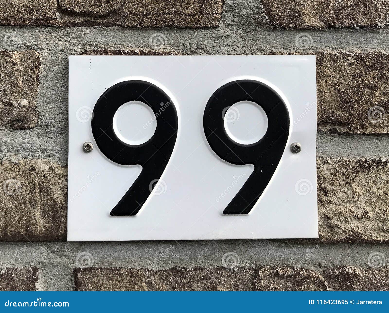 Numéro Quatre-vingt-dix-neuf - 99 Image stock - Image du blanc, symbole ...