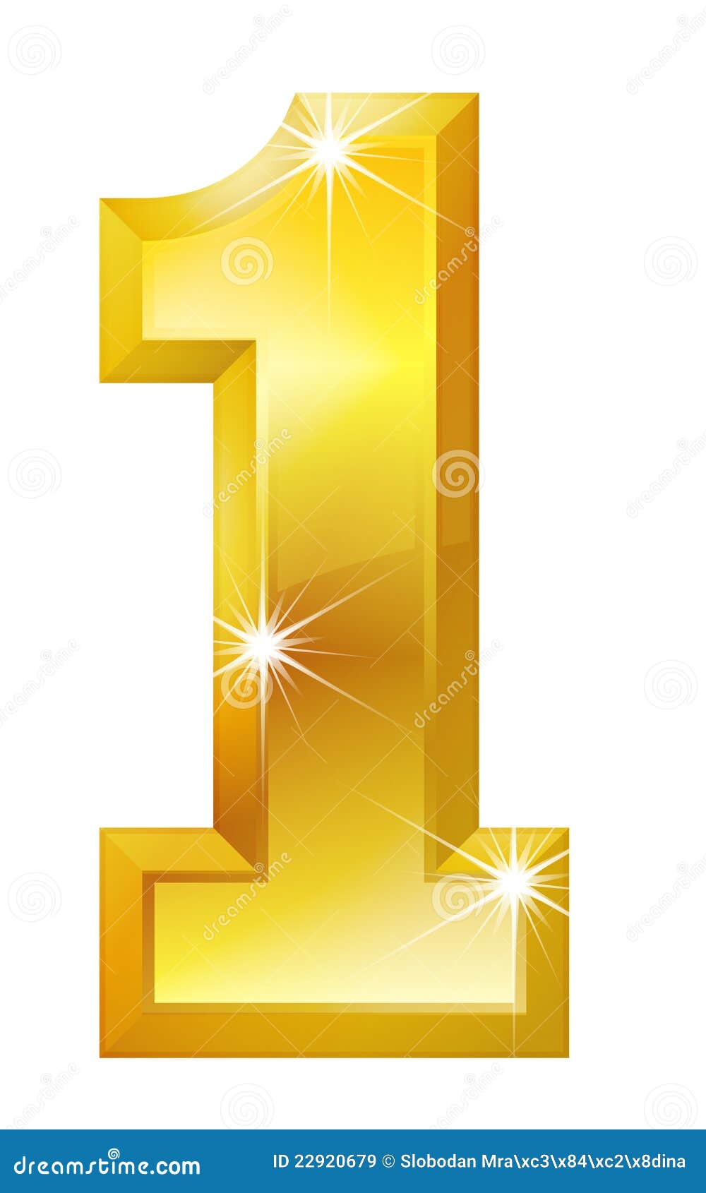 Numéro un illustration stock. Illustration du moderne - 22920679