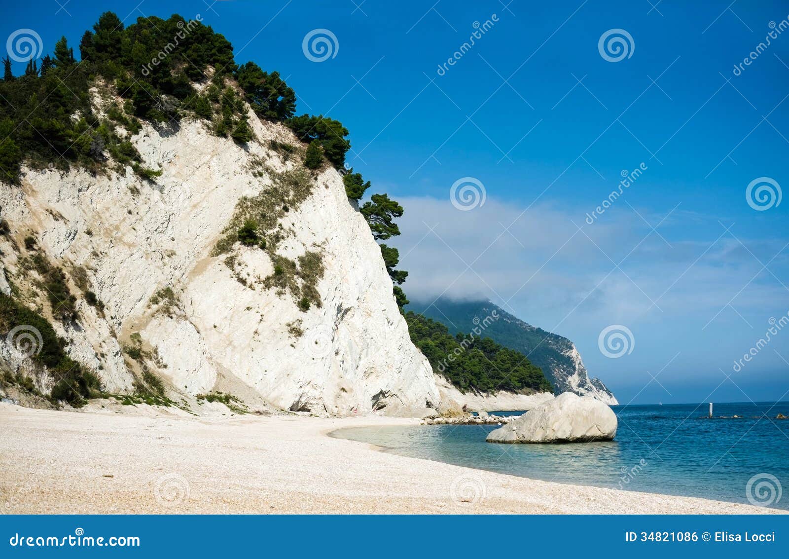 Numana beach stock photo. Image of scenery, scenic, marche - 34821086
