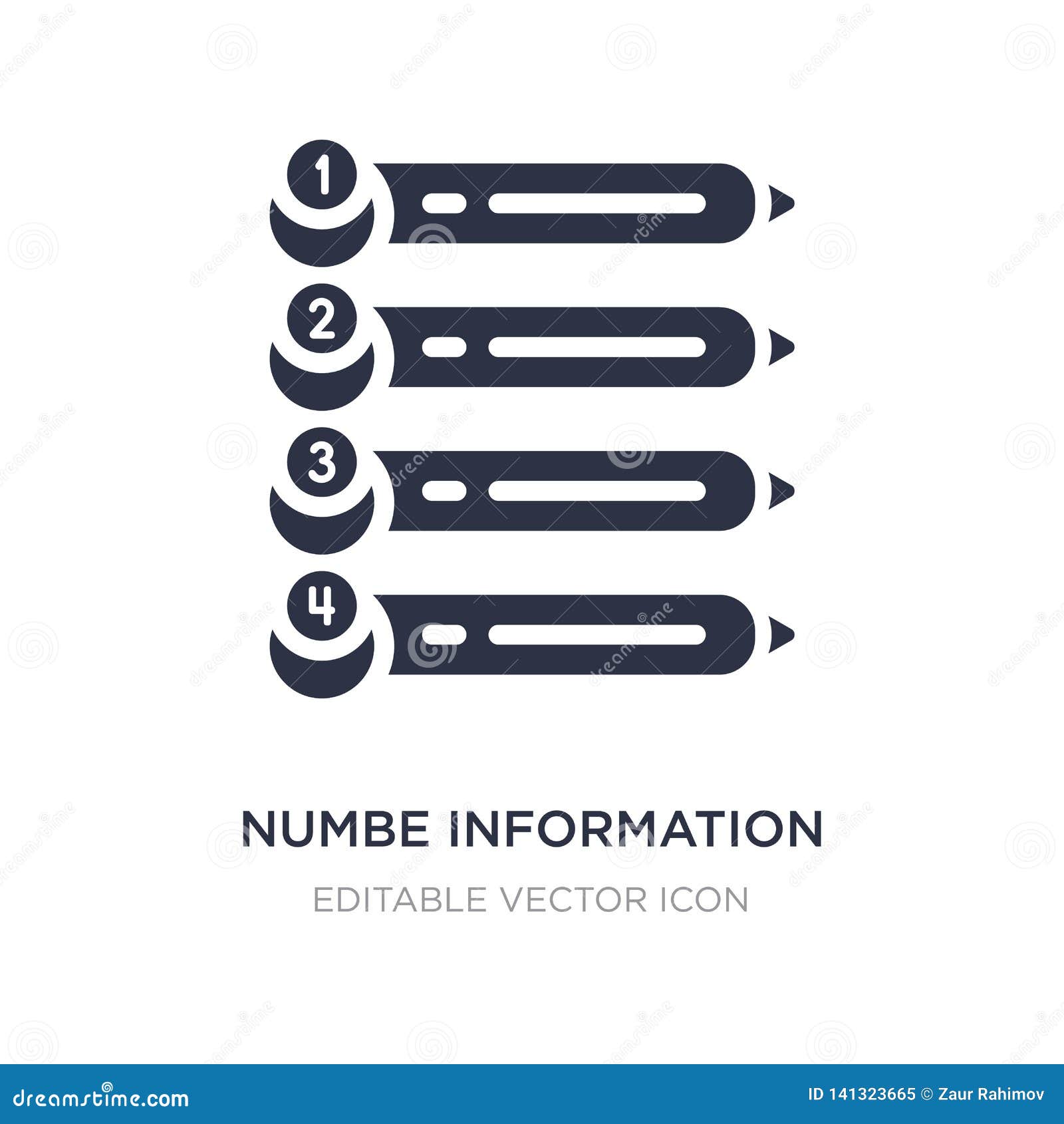 Numbe Information Icon On White Background. Simple Element Illustration ...