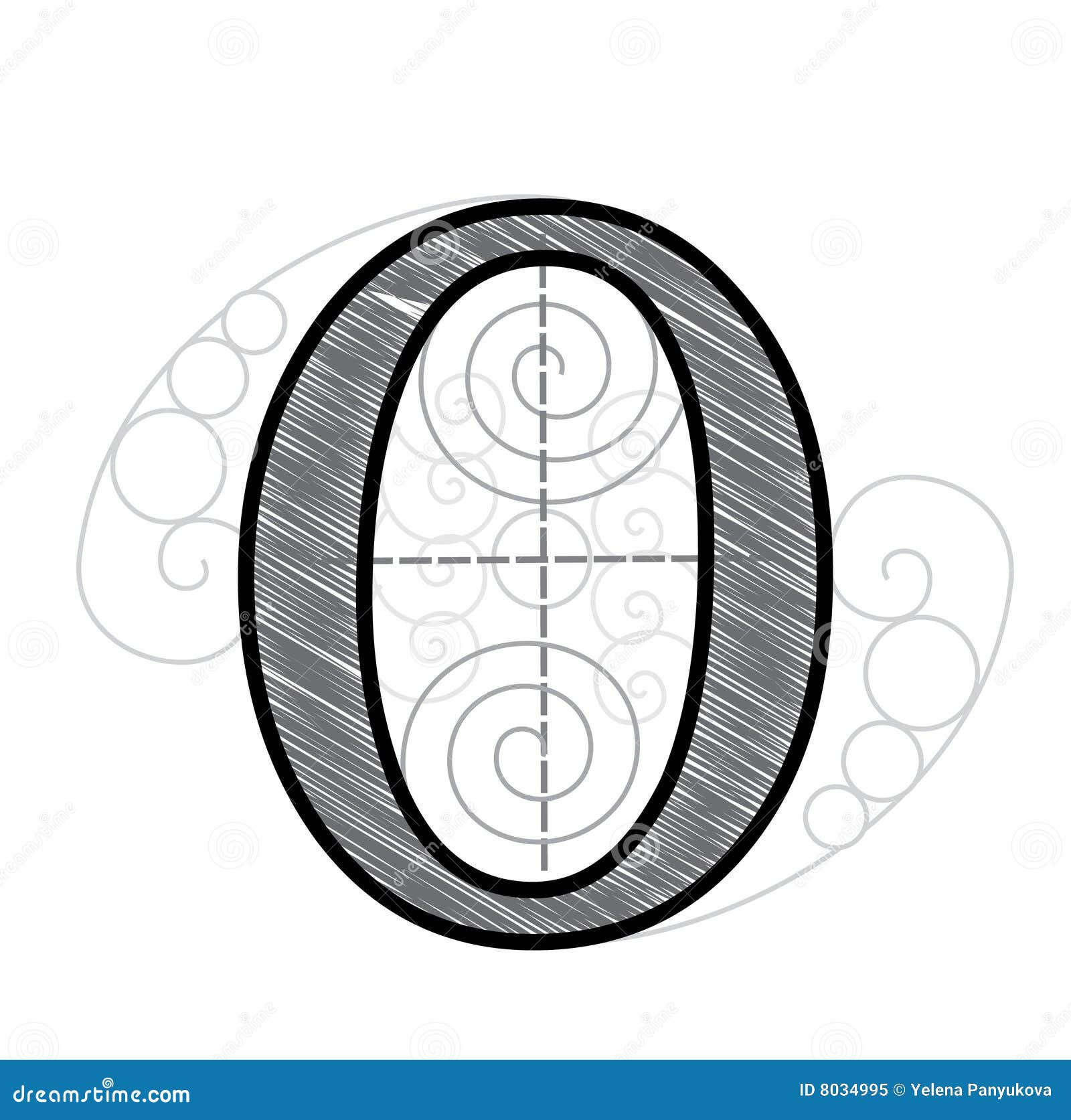 Number 0 stock vector. Illustration of design, character - 8034995