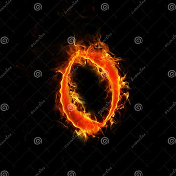 Number 0 in flames stock illustration. Illustration of blazing - 13887001