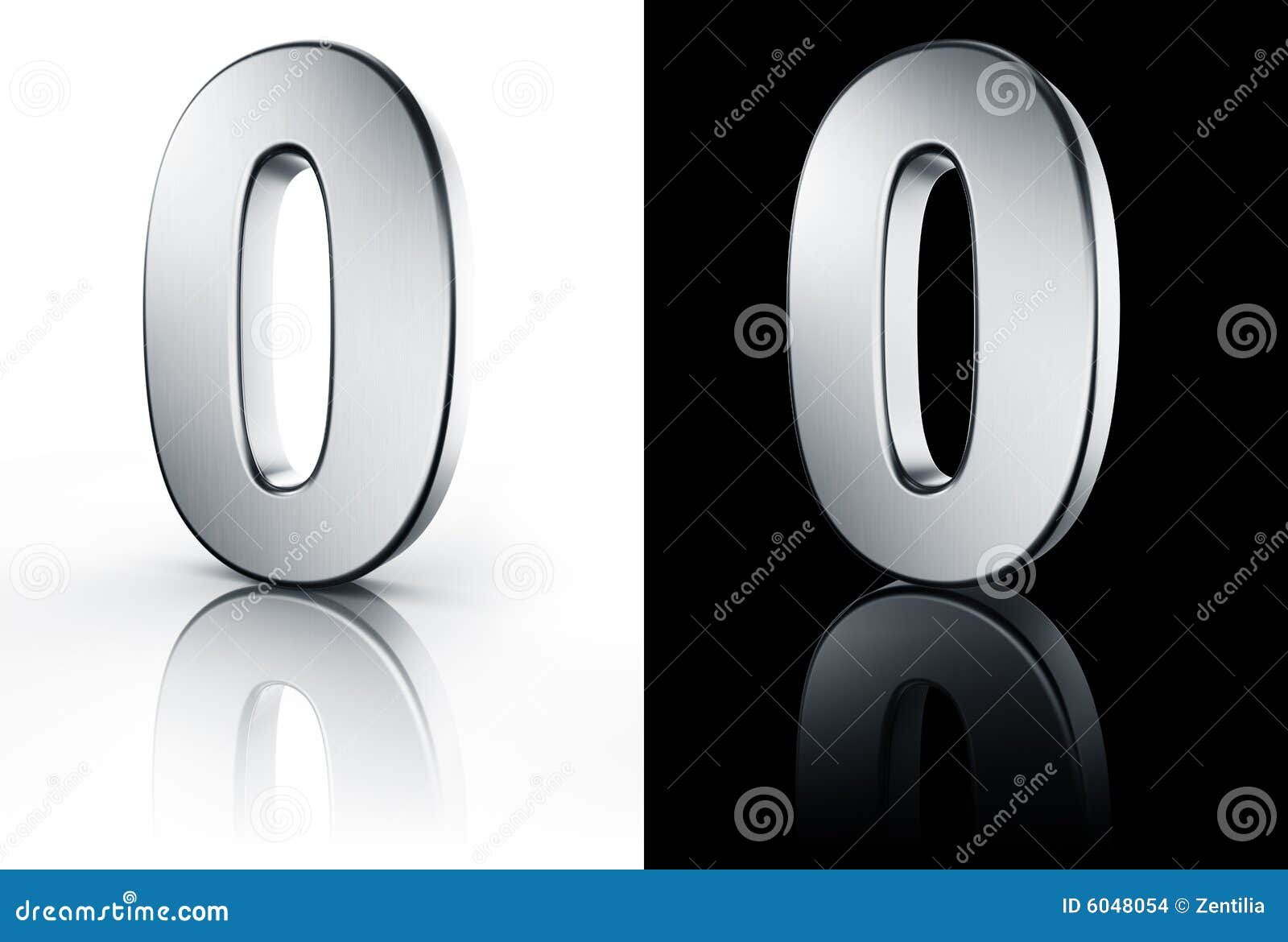 The Number 0 on White and Black Floor Stock Illustration - Illustration ...