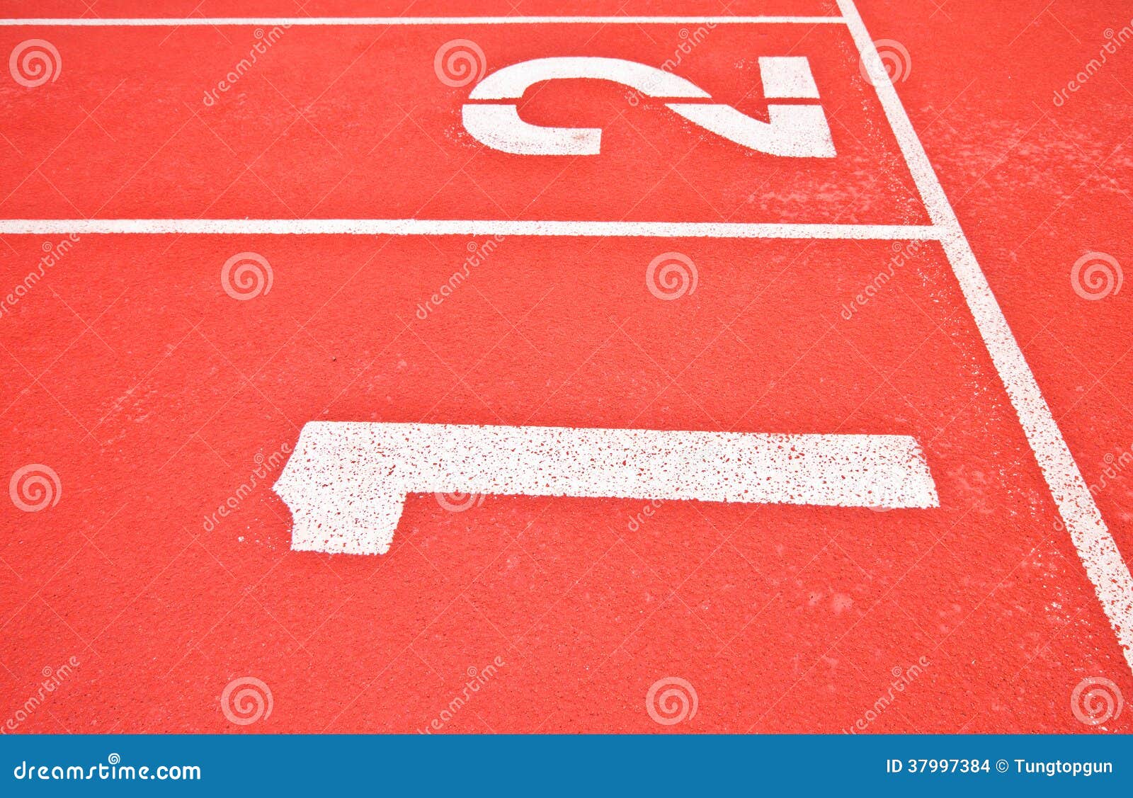 Number 1 & 2 on Racing Track Stock Photo - Image of block, olympic ...