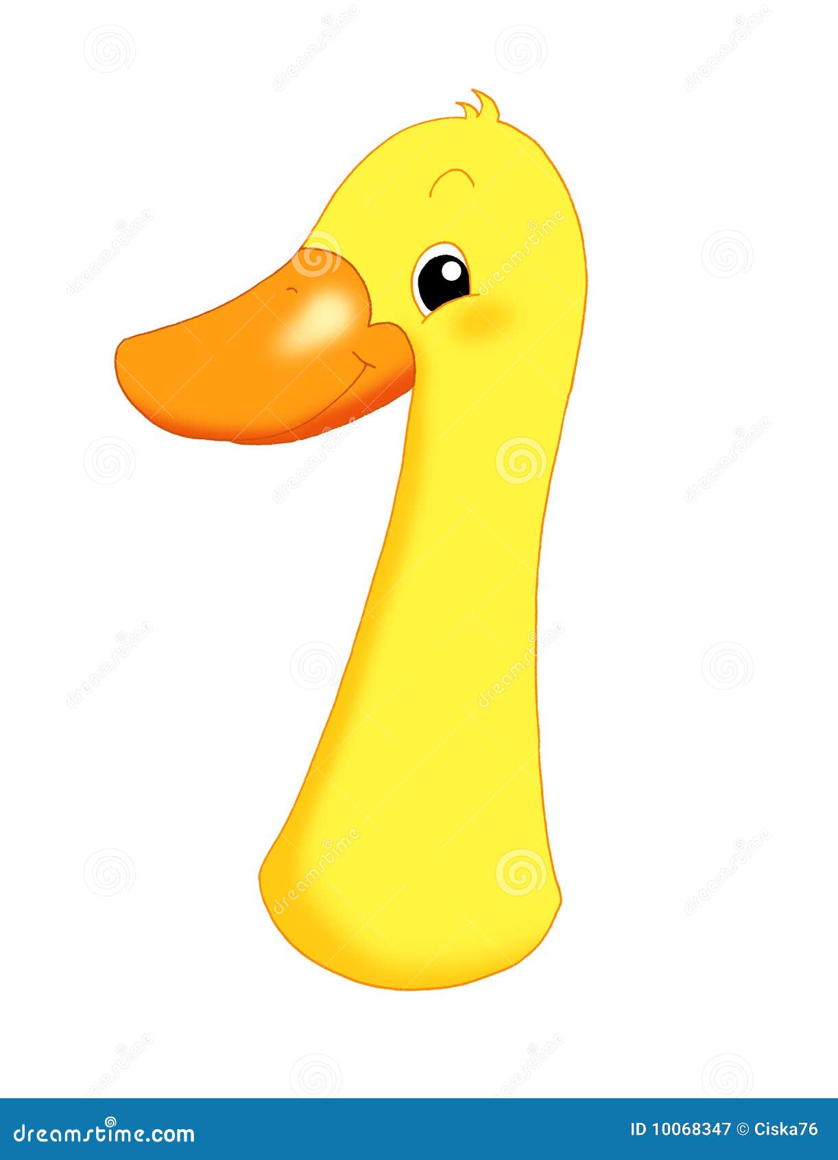 Number 1, the duckling stock illustration. Illustration of number ...