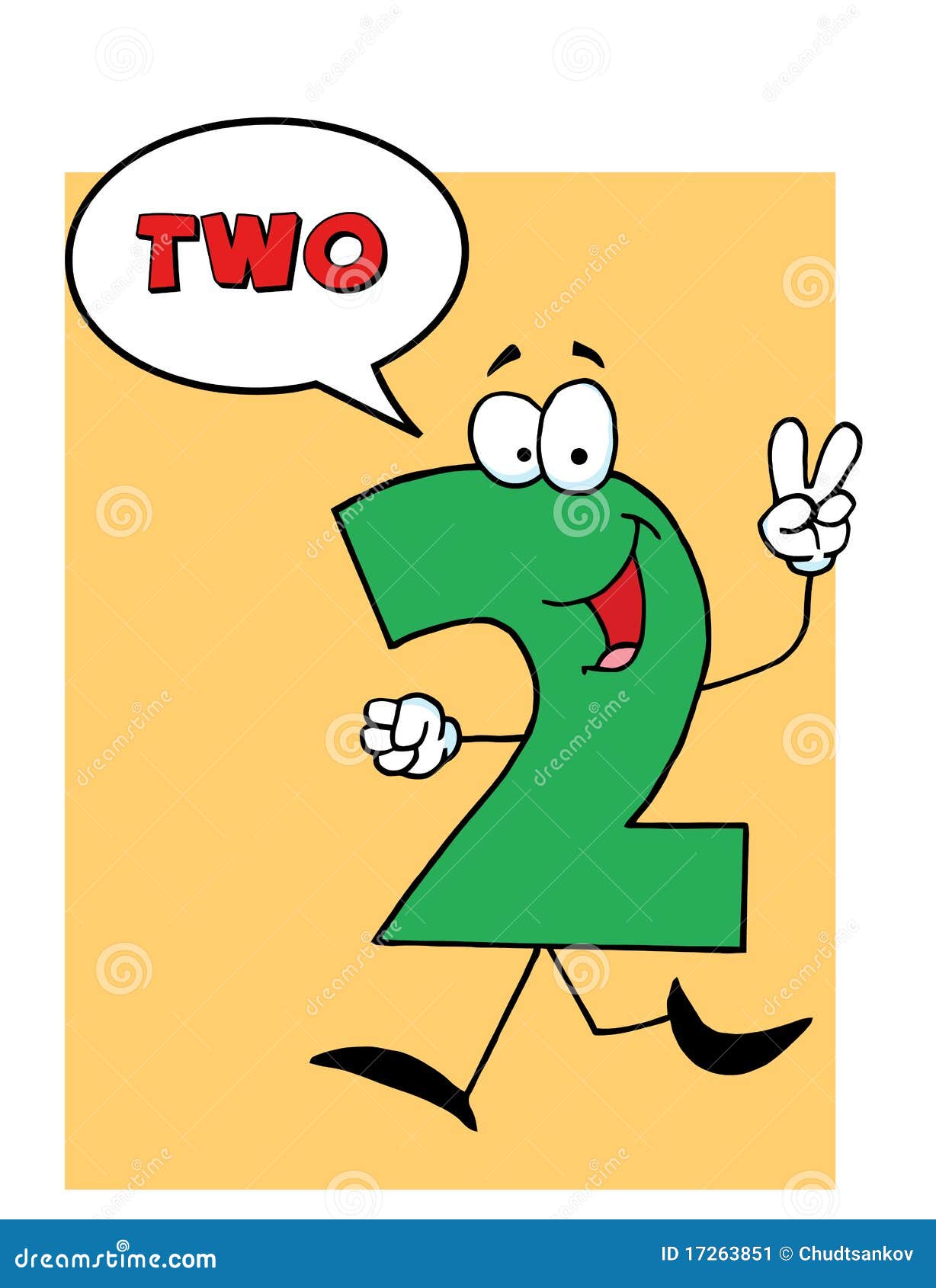 Number 2 Two Guy with Speech Bubble Stock Vector - Illustration of ...