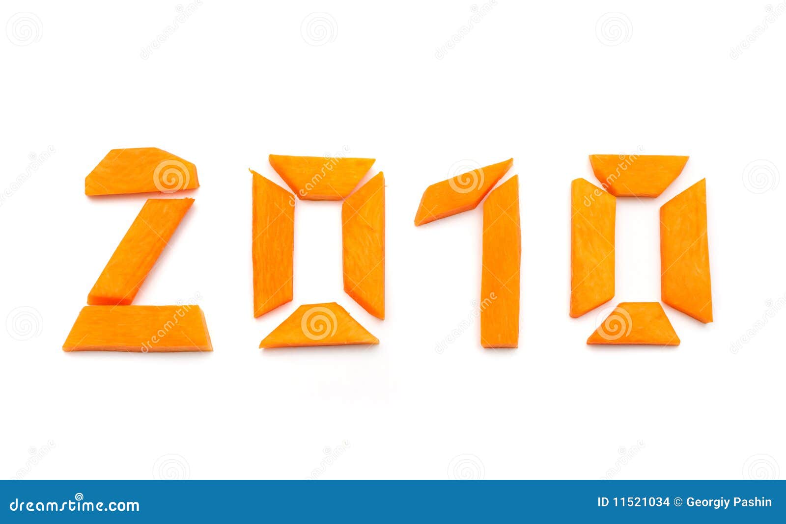 Number 2010 from Pumpkin on White Stock Photo - Image of orange, nature ...