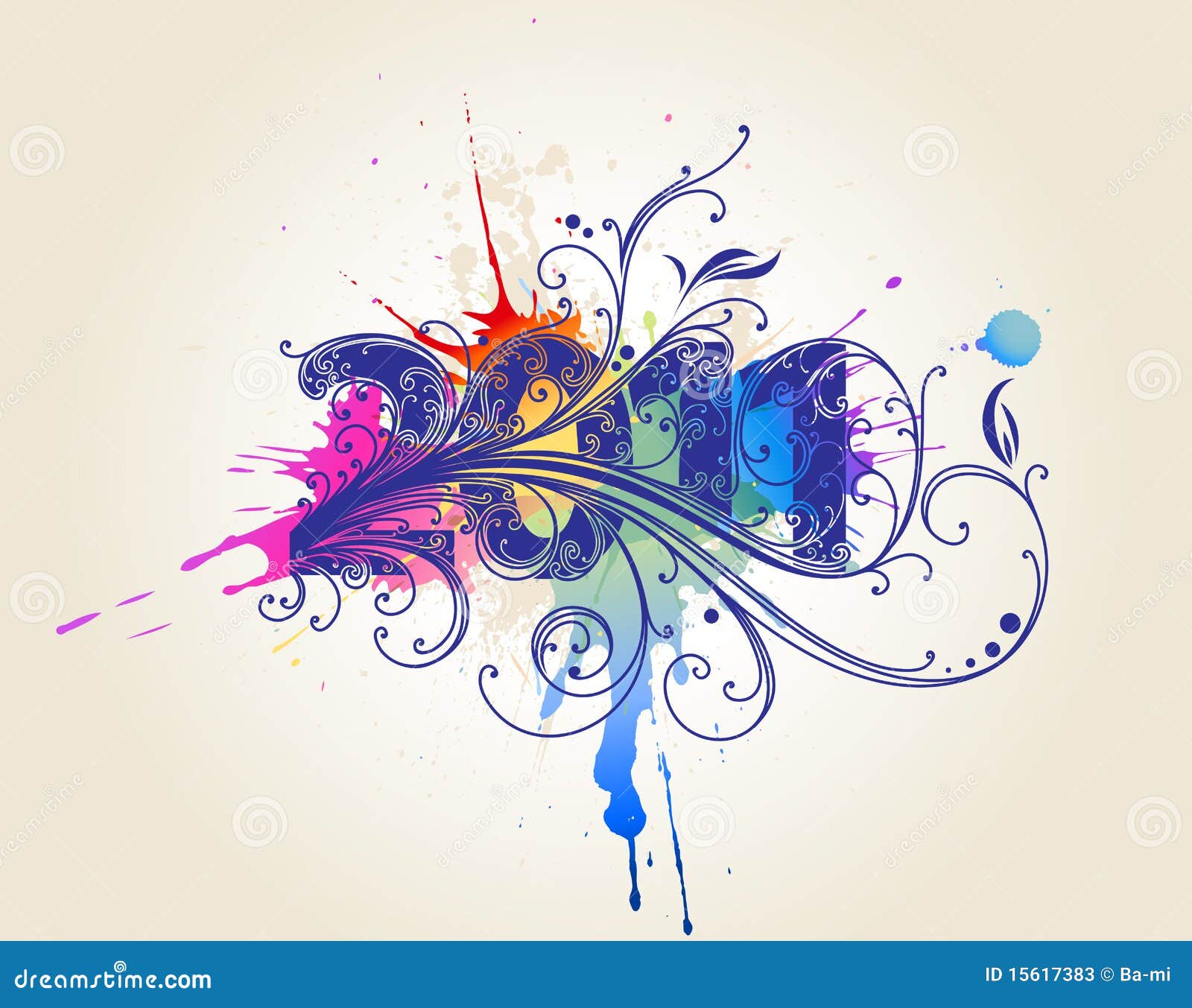 Number 2011 With Laurel Wreath Or Honor Wreath As A 3D-illustration, 3D ...