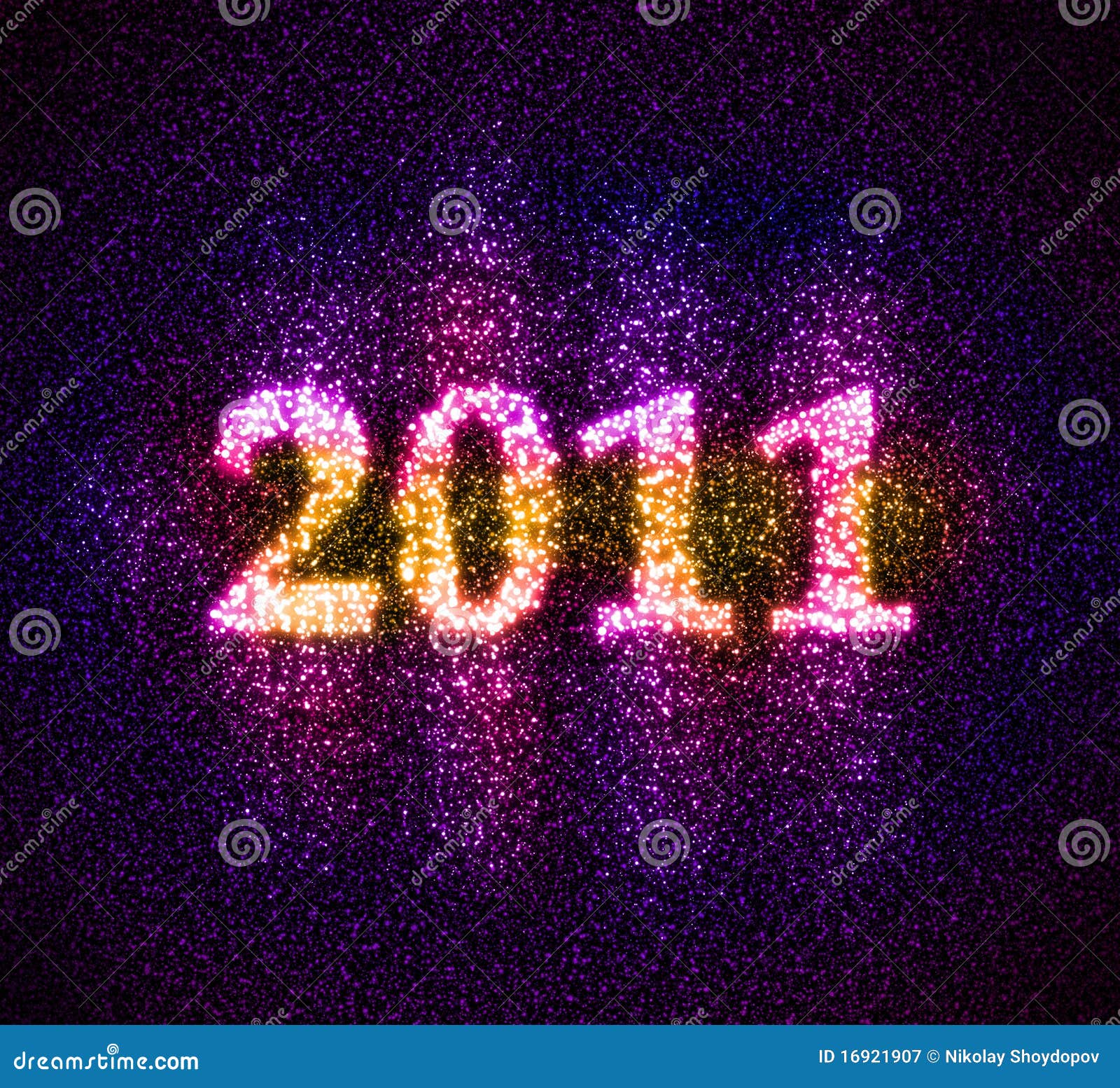 Number 2011 Assembled of Stars Stock Illustration - Illustration of ...