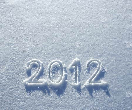 Number 2012 on snow stock image. Image of white, winter - 21660035