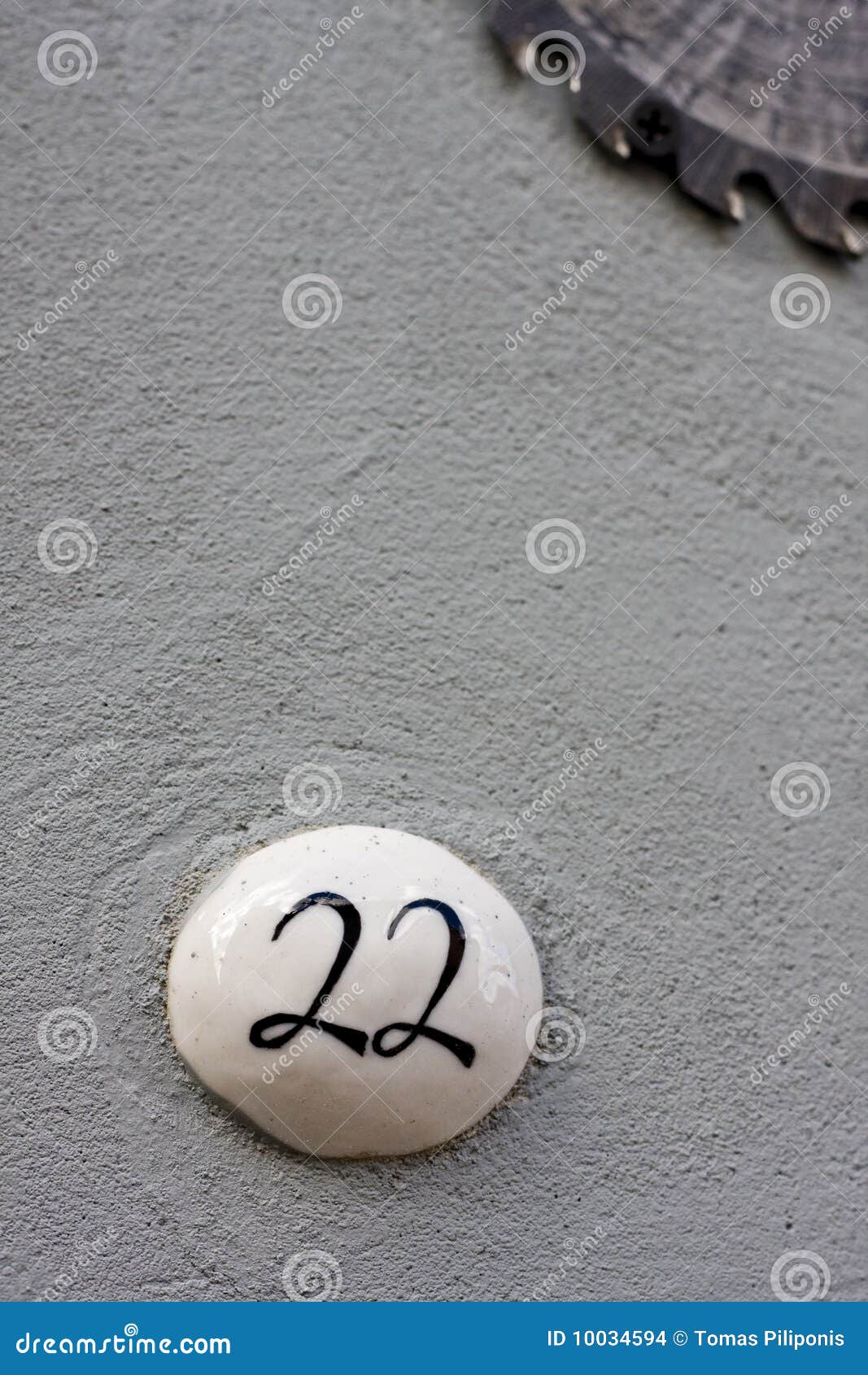 Number 22 on a wall stock photo. Image of architecture - 10034594