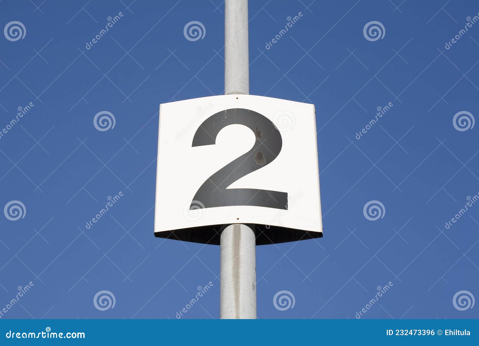 Number 2 signpost stock photo. Image of numerical, pole - 232473396
