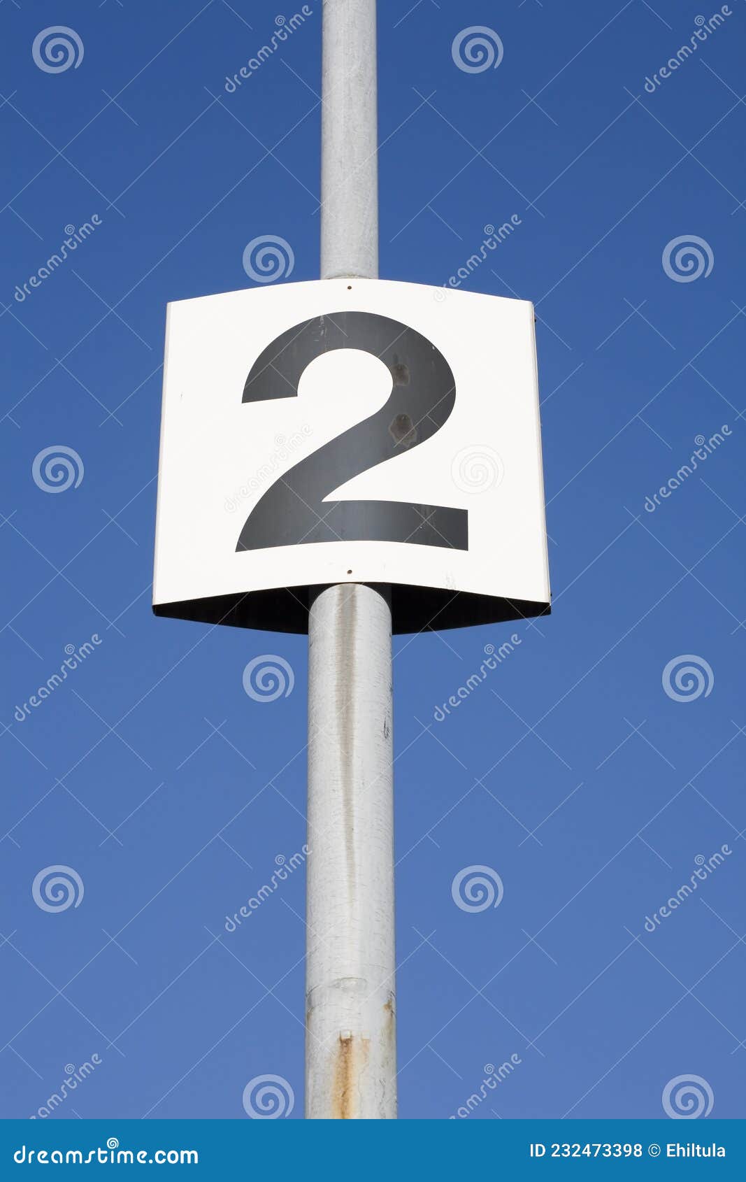 Number 2 signpost stock photo. Image of blue, signage - 232473398
