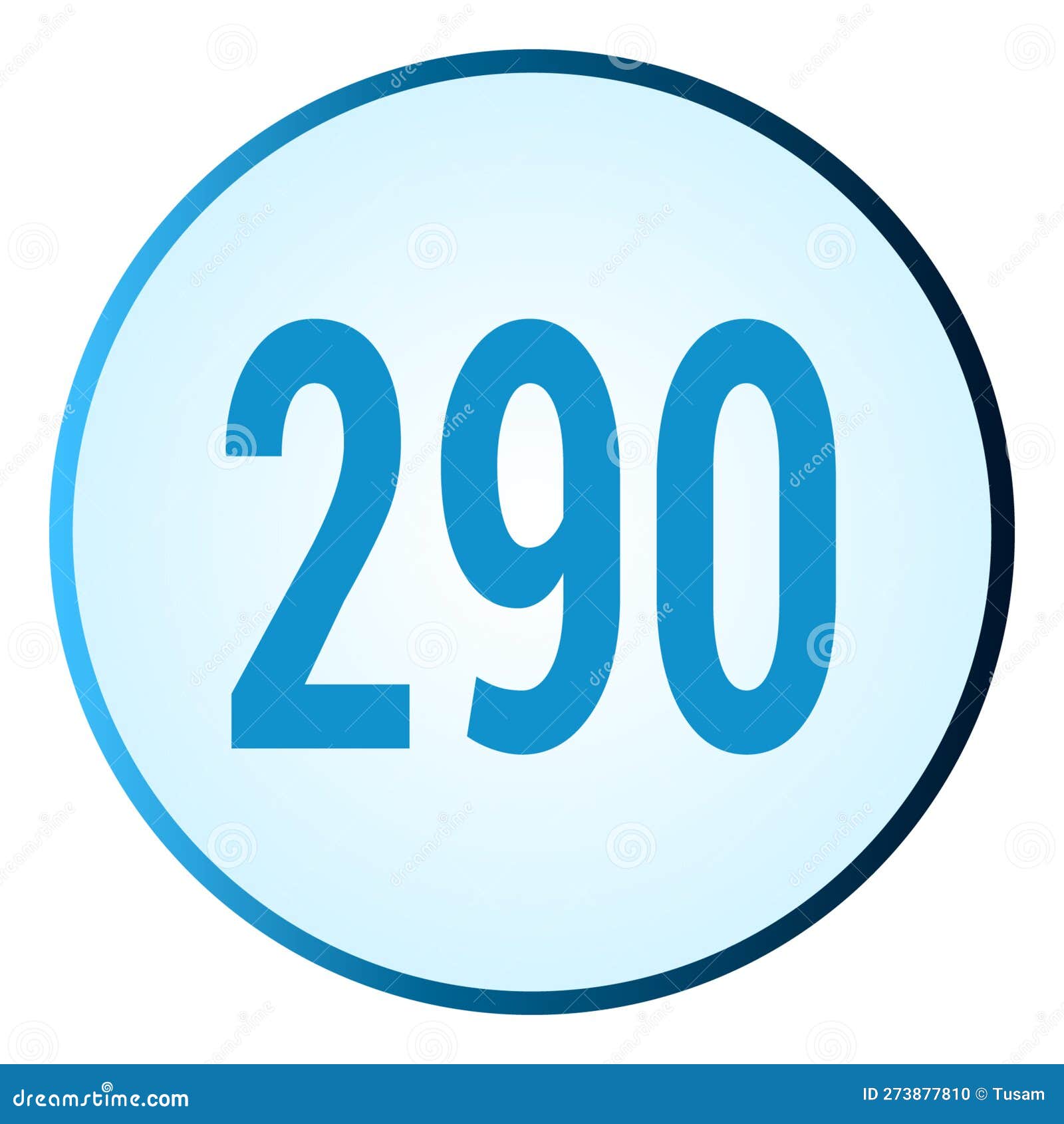 Number 290 Symbol or Logo with Round Frame in Blue Gradient Color Stock ... Number 290 Symbol or Logo with Round Frame in Blue Gradient Color Stock ...