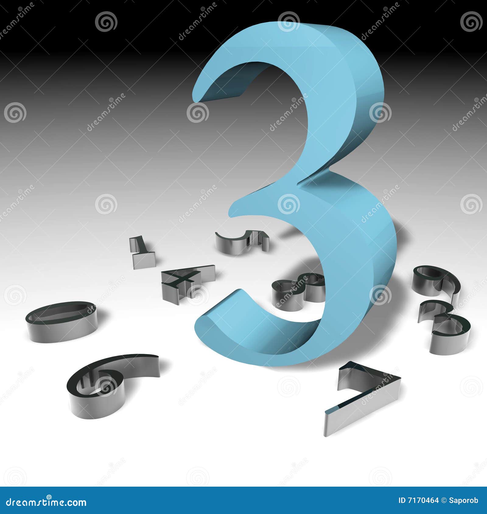 Number 3 3D stock illustration. Illustration of party - 7170464