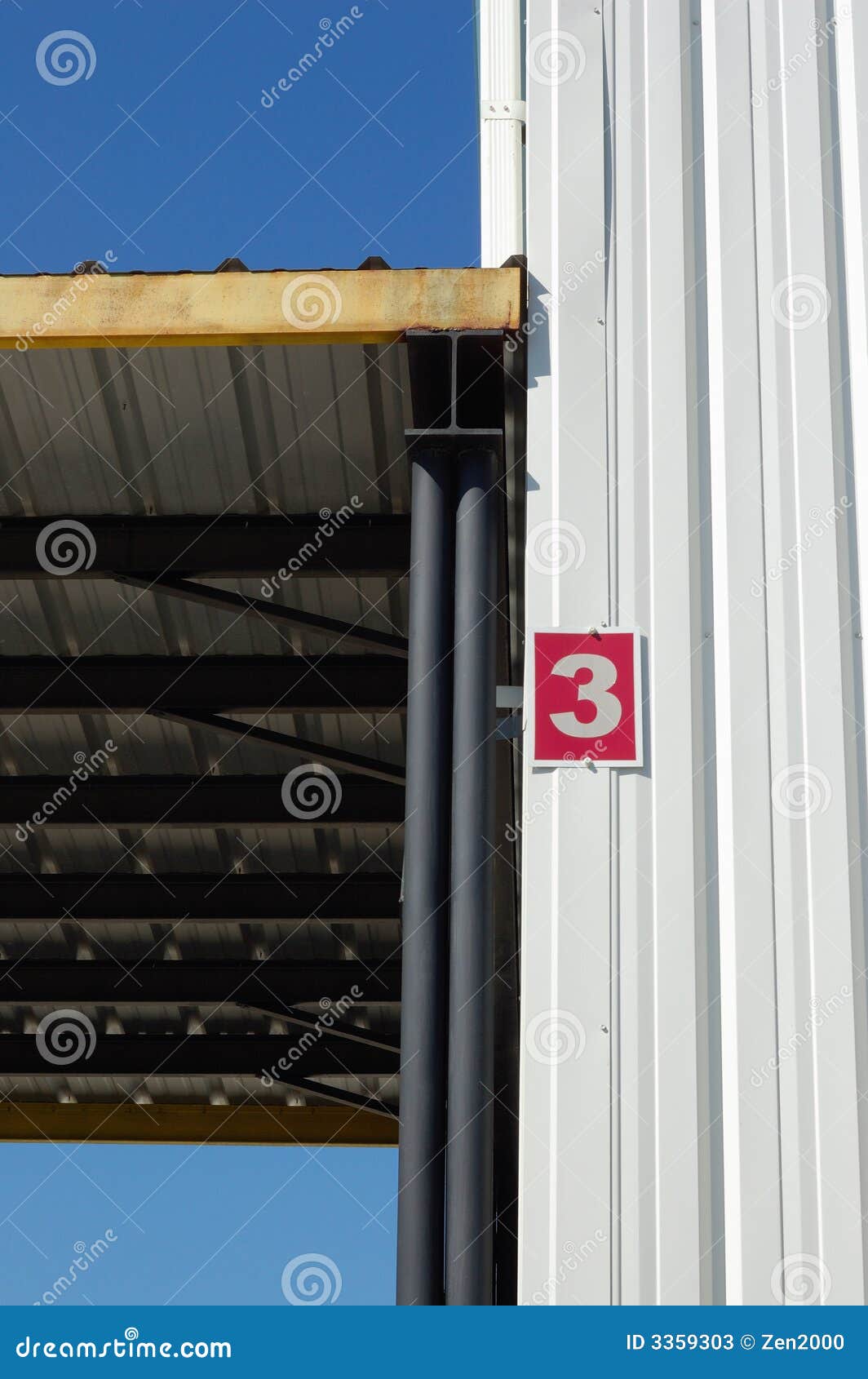 Number 3 building stock image. Image of number, wall, structure - 3359303