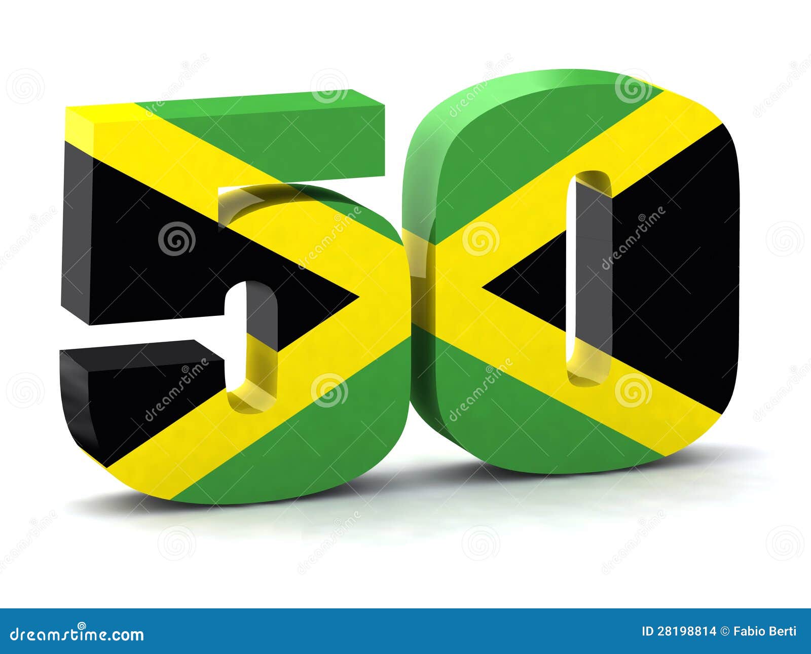 Number 50 Made with Jamaican Flag Stock Illustration - Illustration of ...