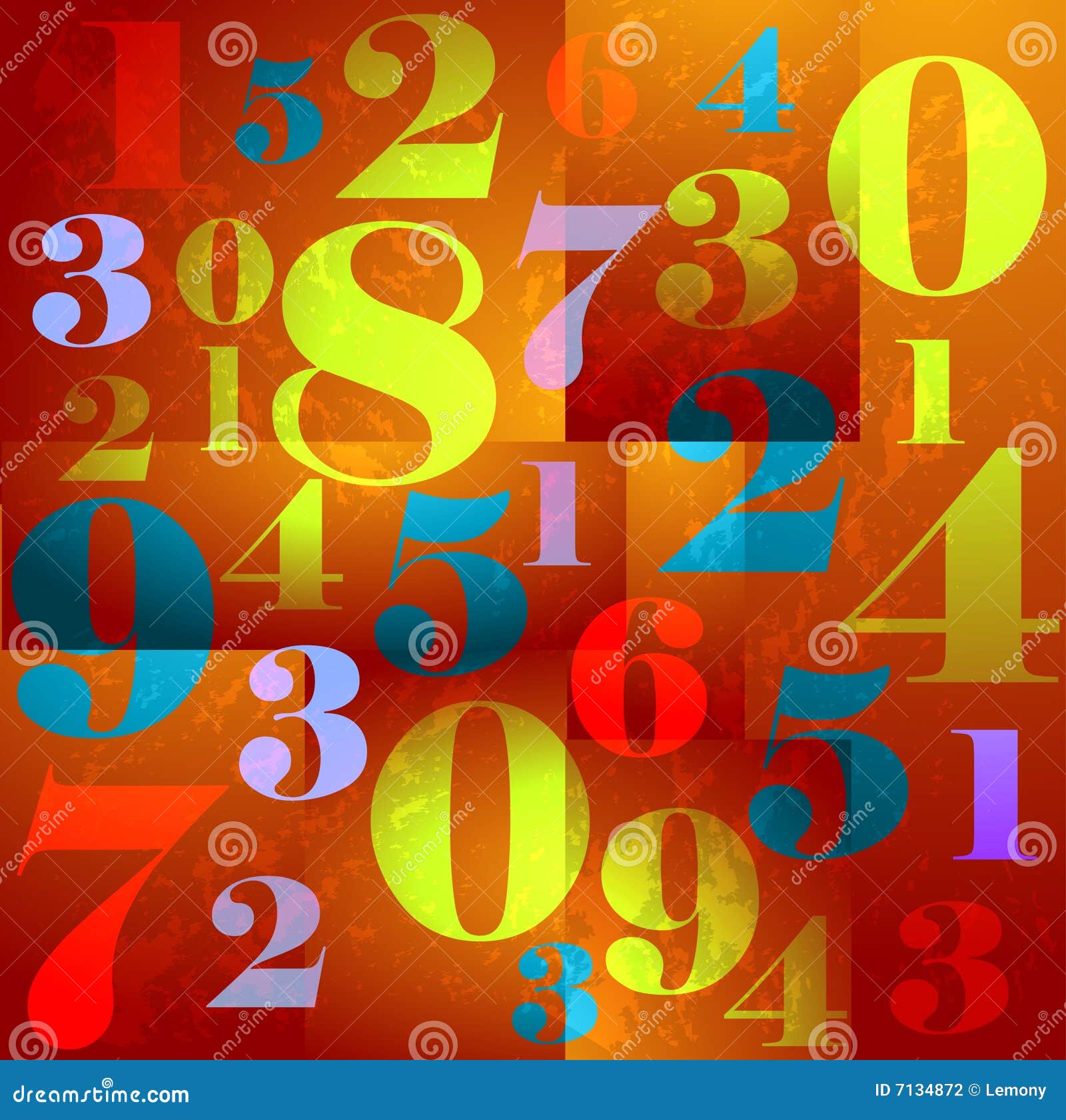 Number stock illustration. Illustration of digit, background - 7134872