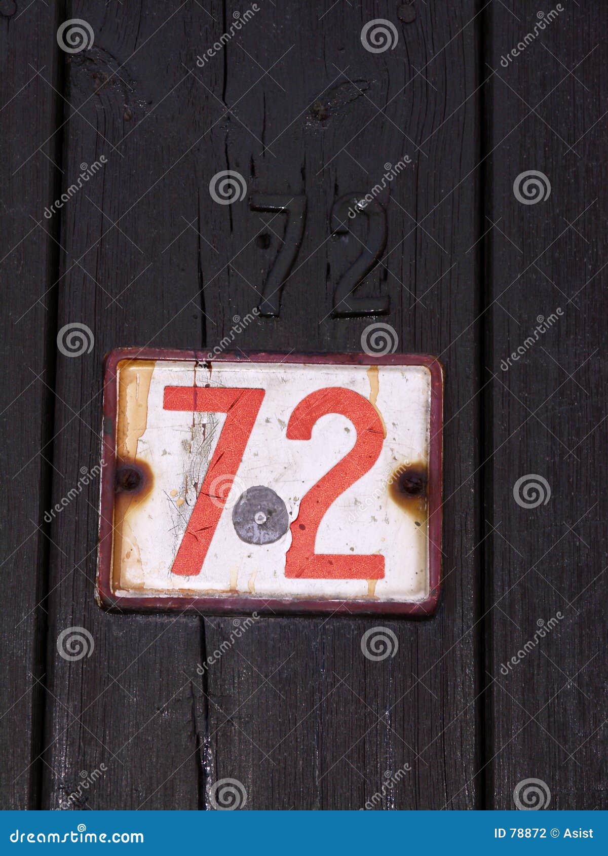Number 72 stock photo. Image of detail, wood, symbol, weathered - 78872