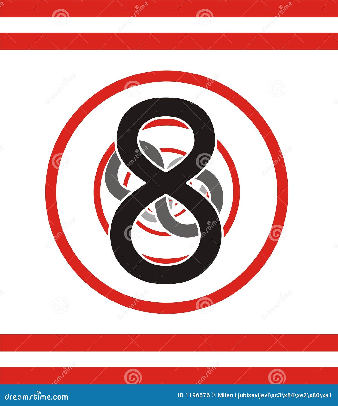 Number 8 stock illustration. Illustration of fade, abstract - 1196576