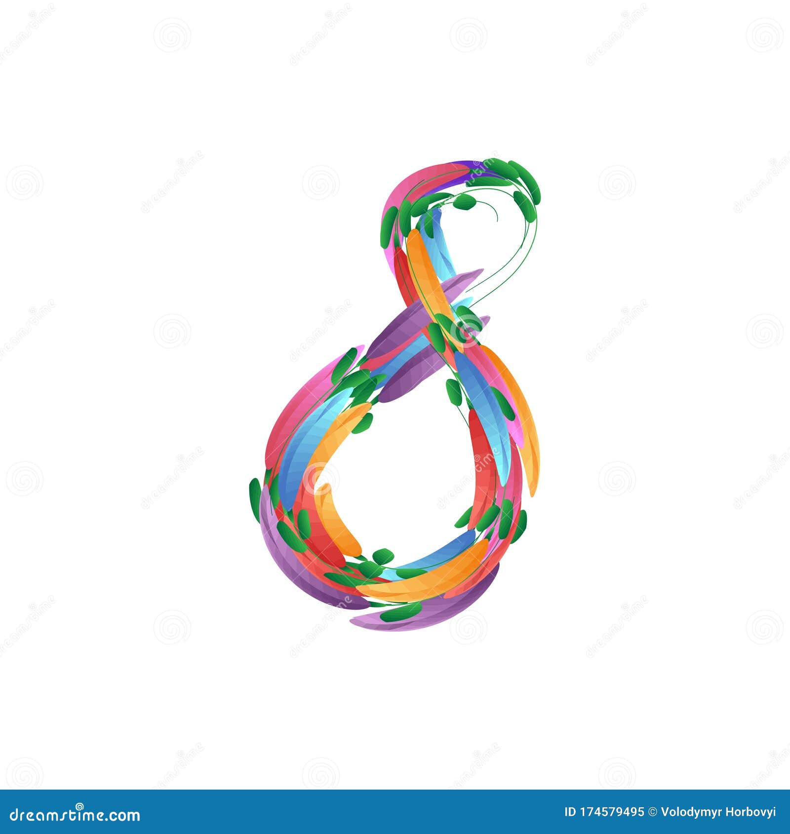 Number 8, 8 Symbol, Eighth. Eight Icon Creative Poster Design. Stock ...