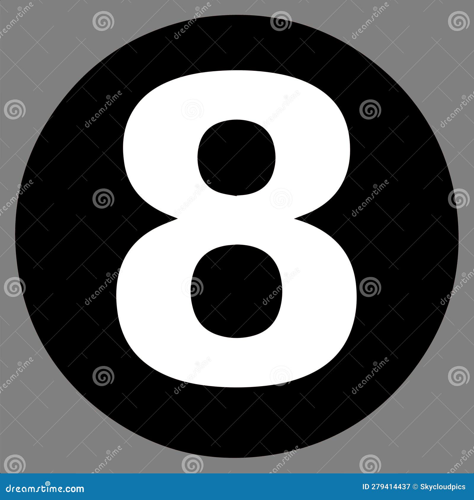 The Number 8 Big Red Dot Letters and Numbers Stock Illustration ...