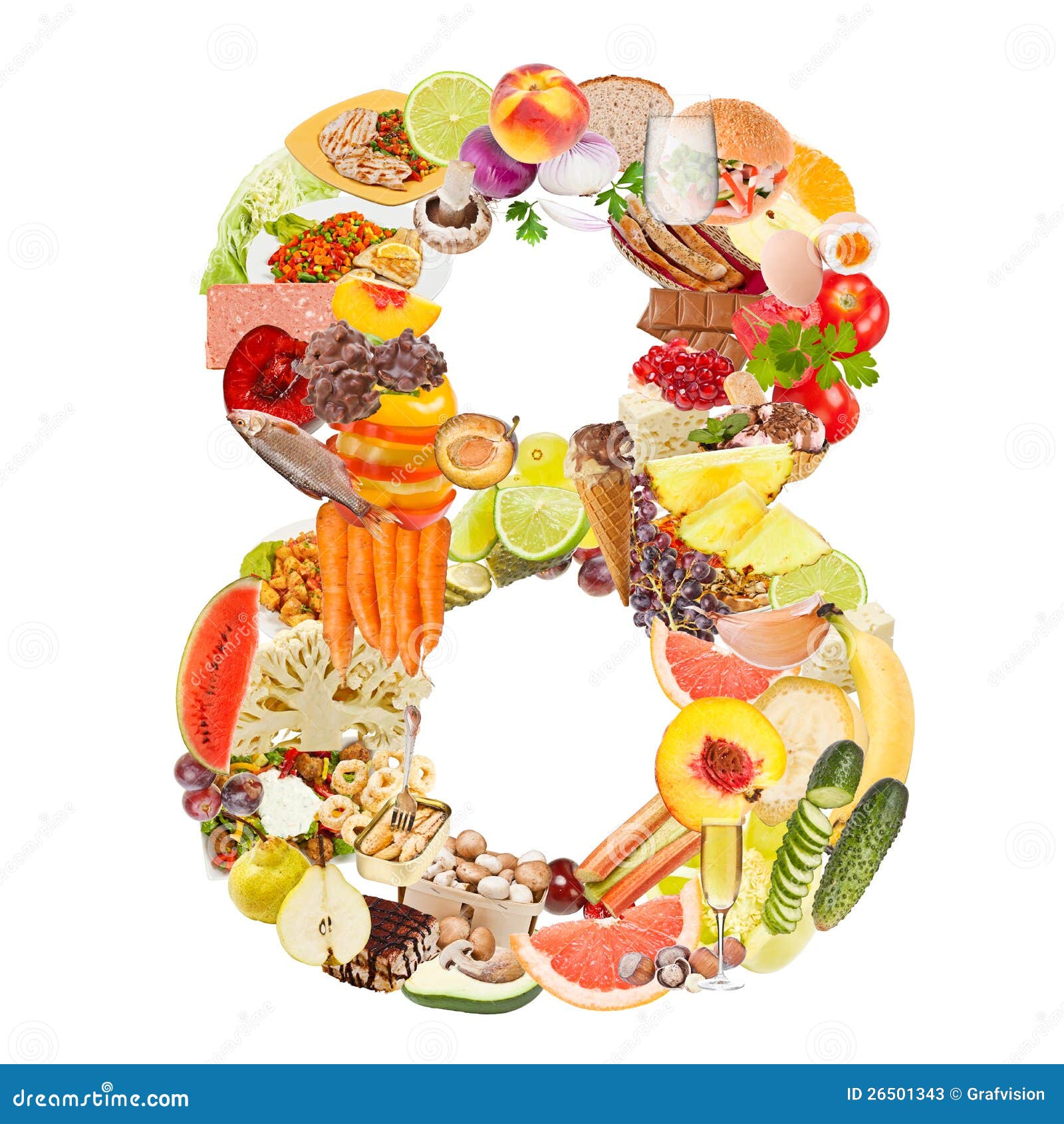 Number 8 made of food stock image. Image of cucumber - 26501343