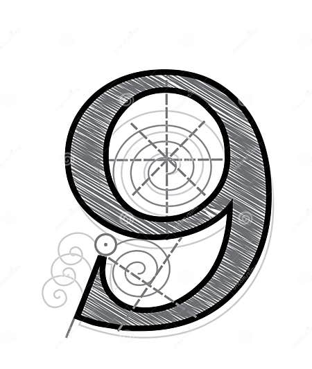 Number 9 stock vector. Illustration of numeral, figures - 8035021