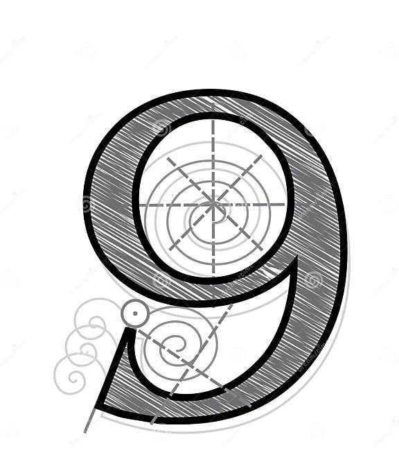 Number 9 stock vector. Illustration of numeral, figures - 8035021