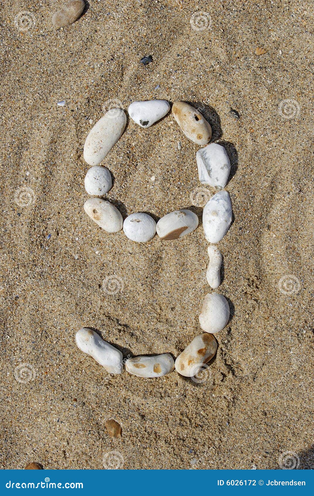 Number 9 in stones stock photo. Image of stones, beach - 6026172