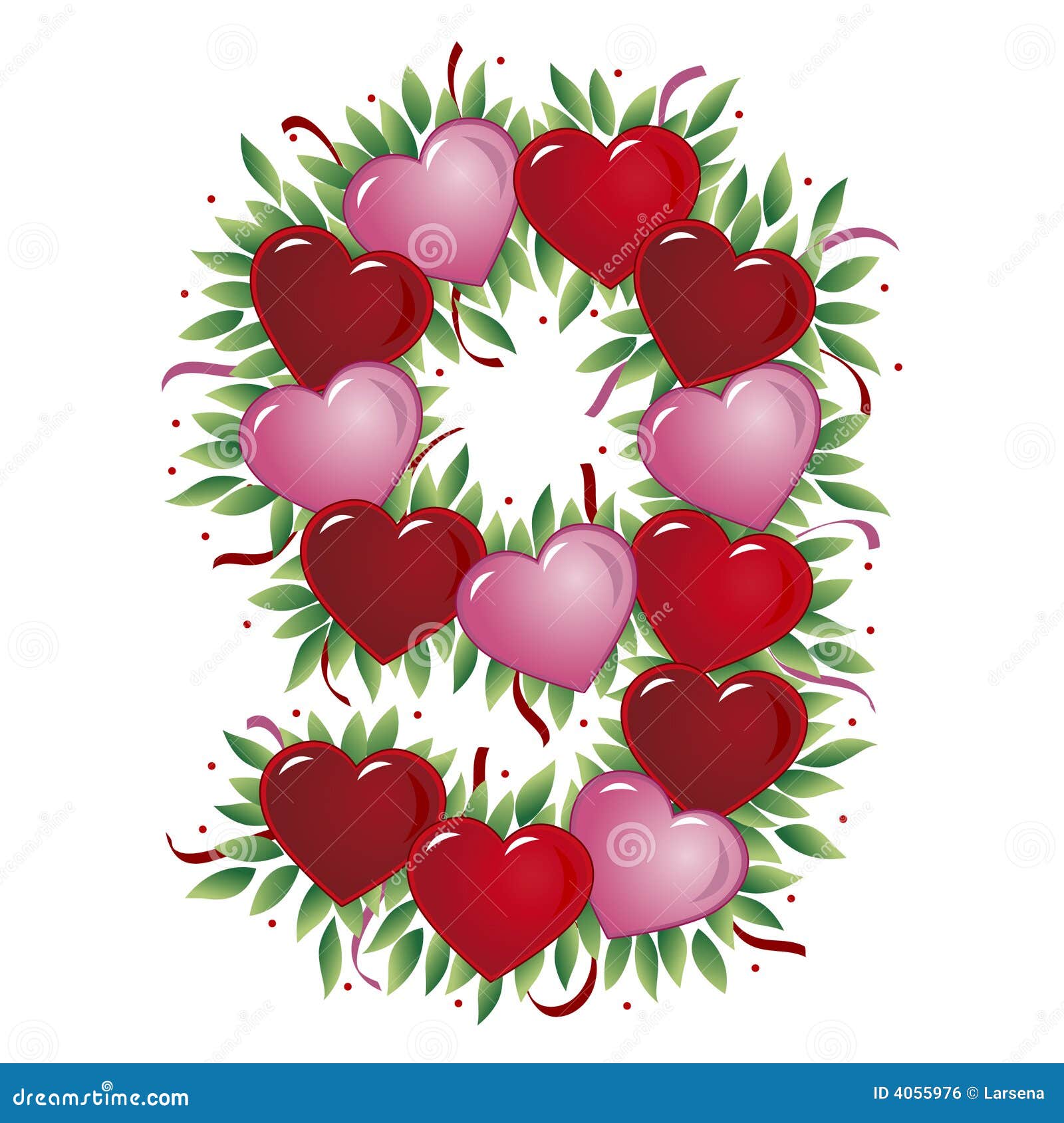 Number 9 - Valentine S Heart Stock Vector - Illustration of number ...