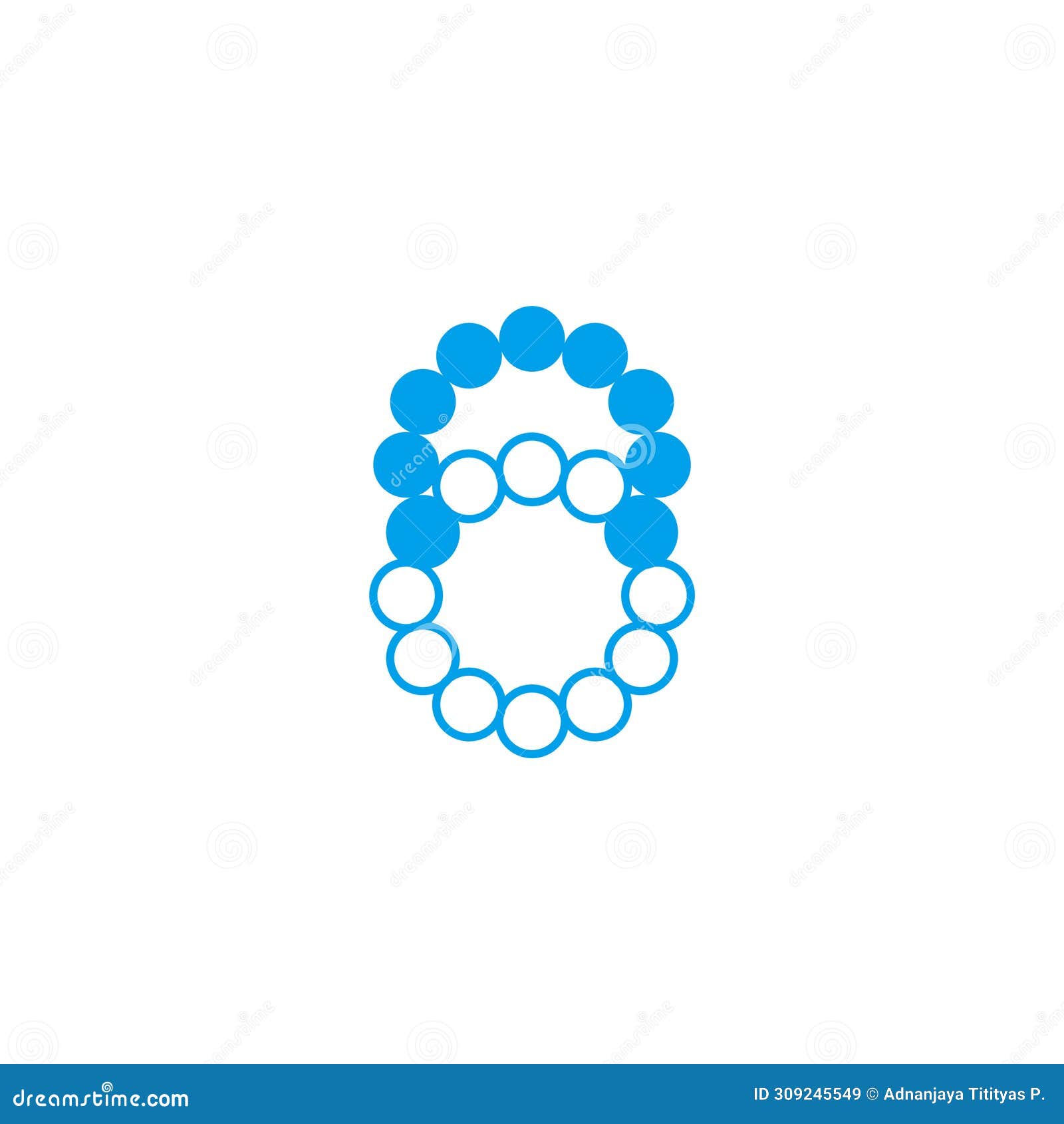 Number 8 Abstract Bubbles Dots Logo Vector Stock Vector - Illustration ...