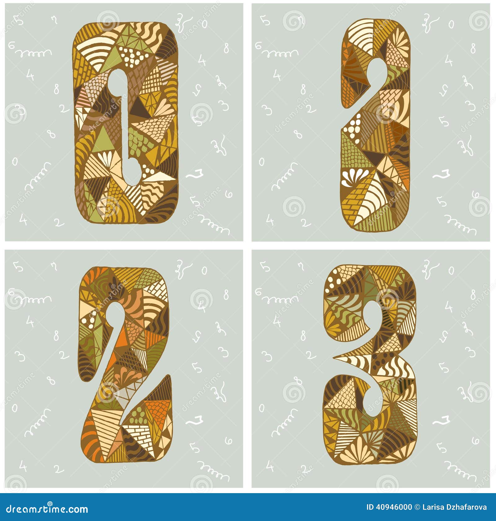 Number abstraction. stock vector. Illustration of creative - 40946000