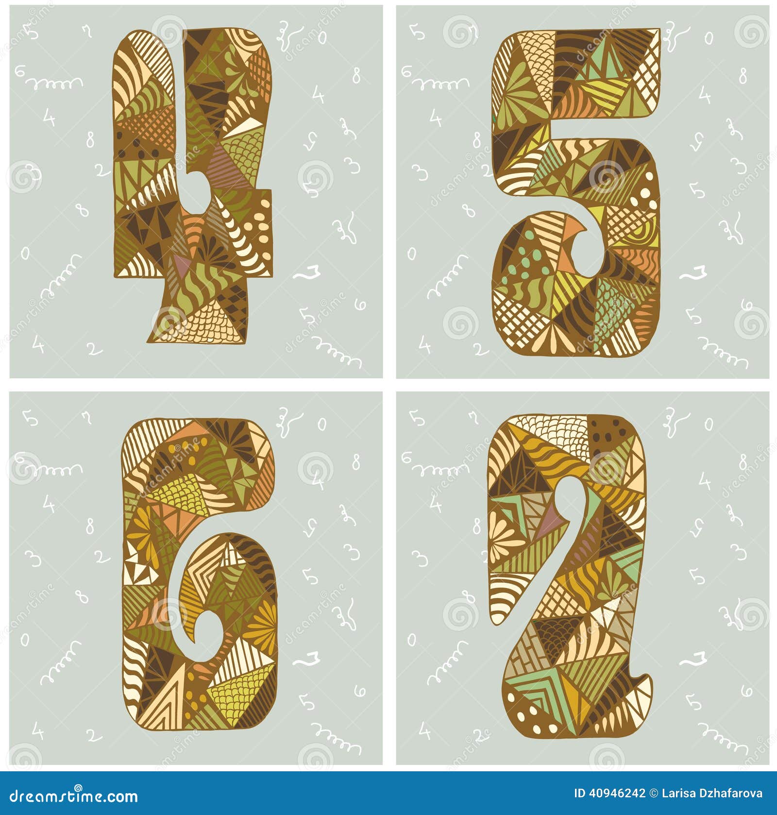 Number abstraction. stock vector. Illustration of alphabet - 40946242