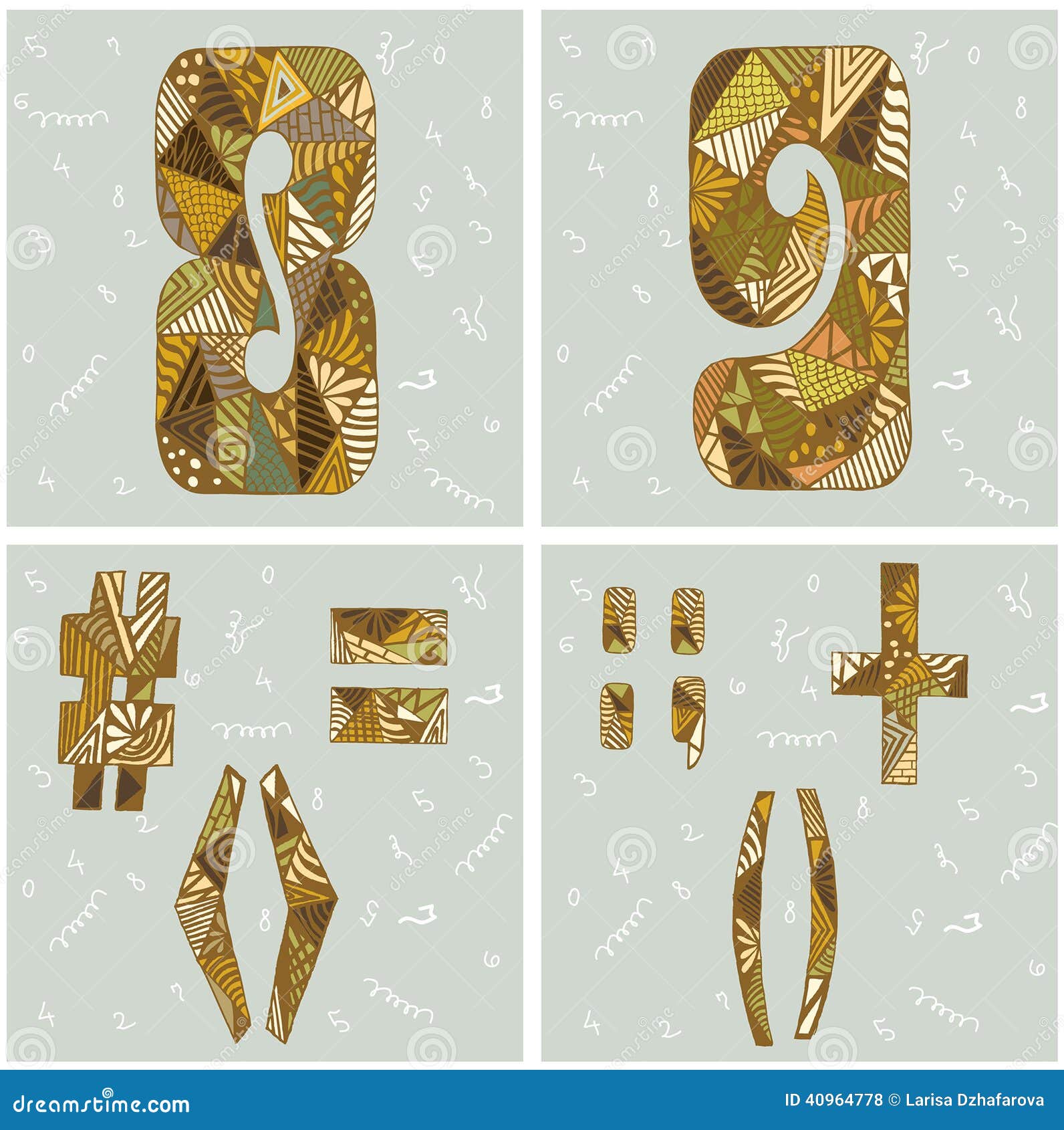 Number Variety Concept Pencil Tree Vector Illustration | CartoonDealer ...