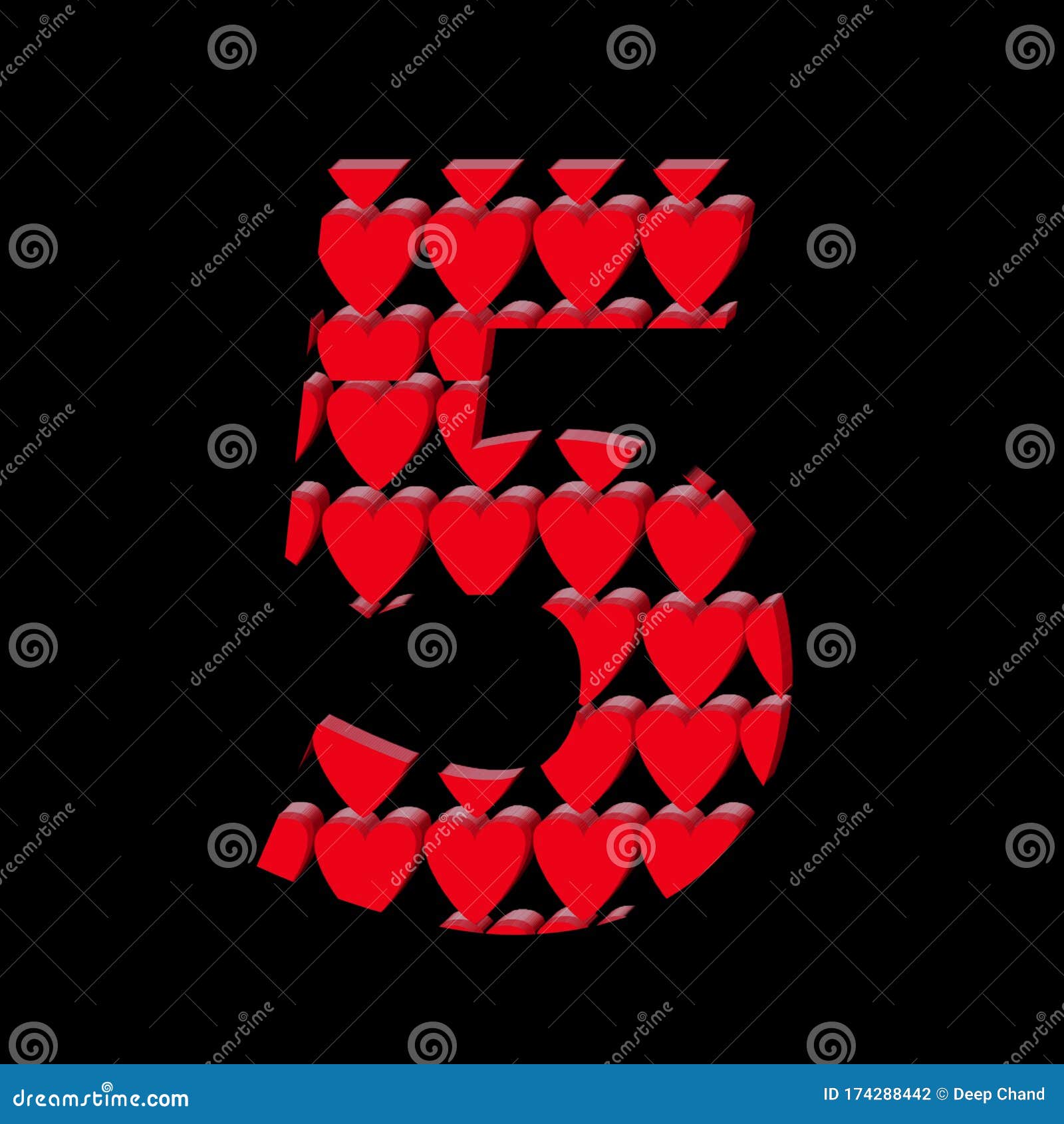 5 ,Alphabet stock illustration. Illustration of decorative - 174288442