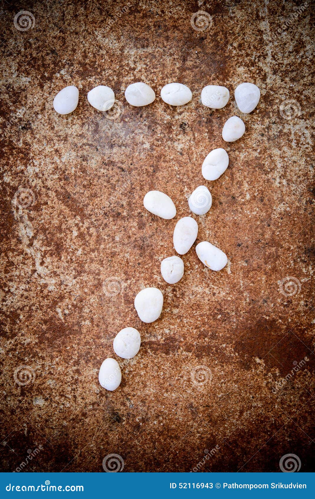 7 Number Alphabet Made Form White Stone Stock Image - Image of white ...