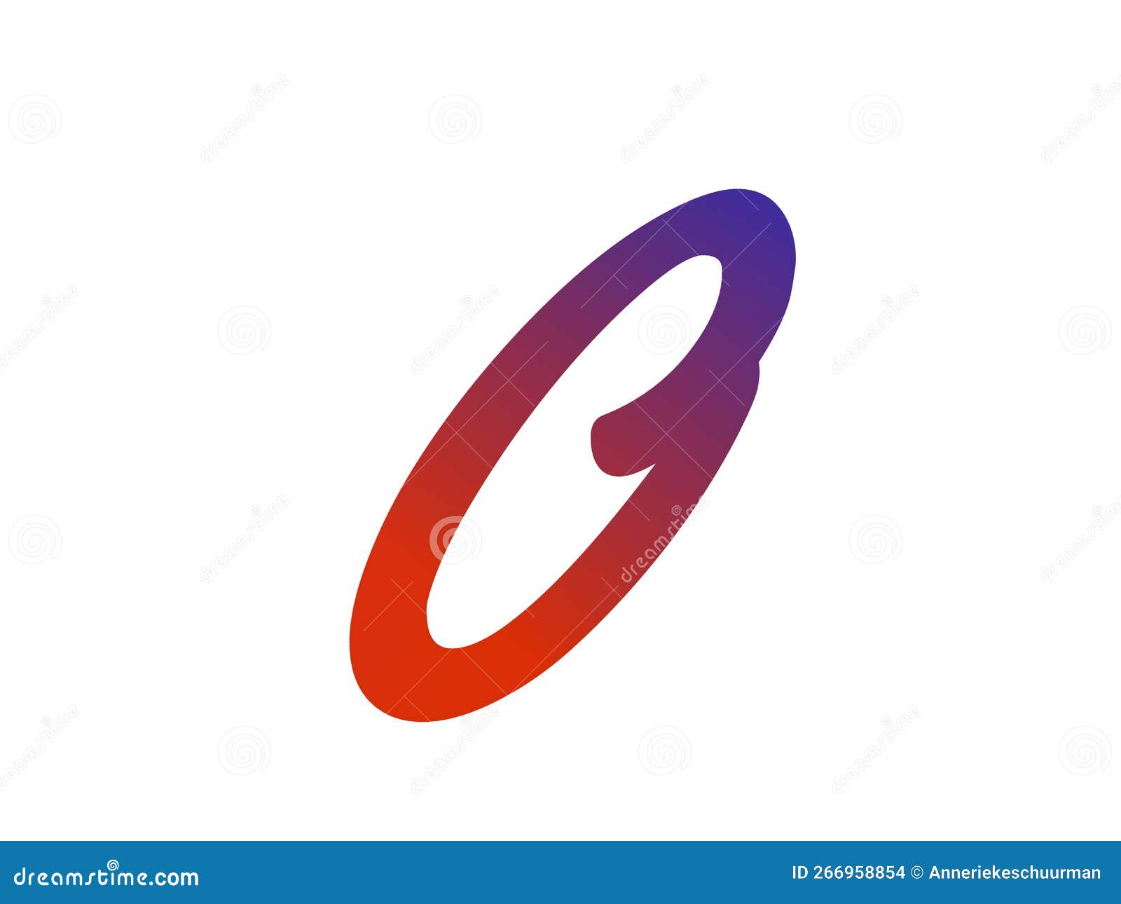 Number 0 of the Alphabet Made with Red and Blue Gradient Stock ...
