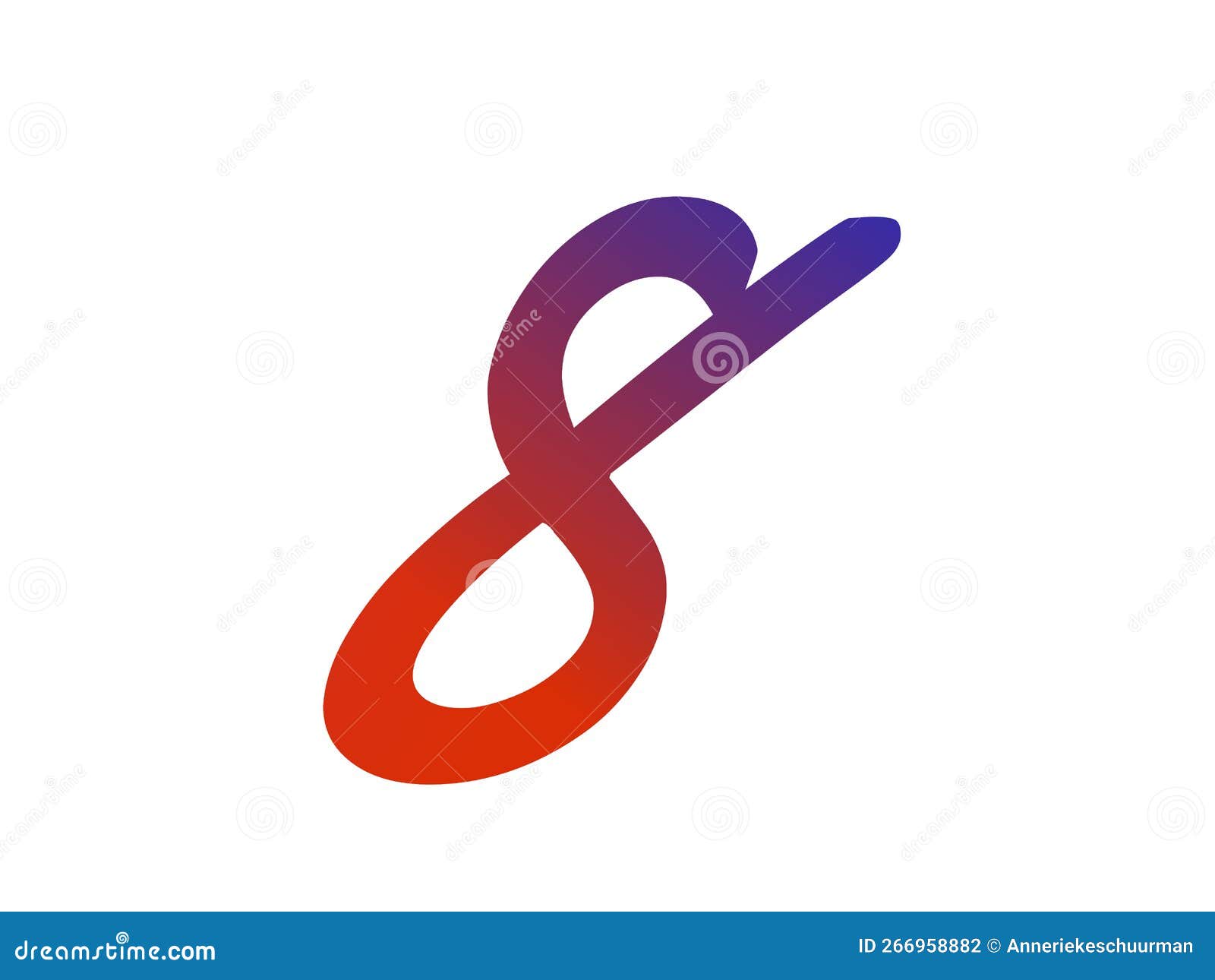 Number 8 of the Alphabet Made with Red and Blue Gradient Stock ...