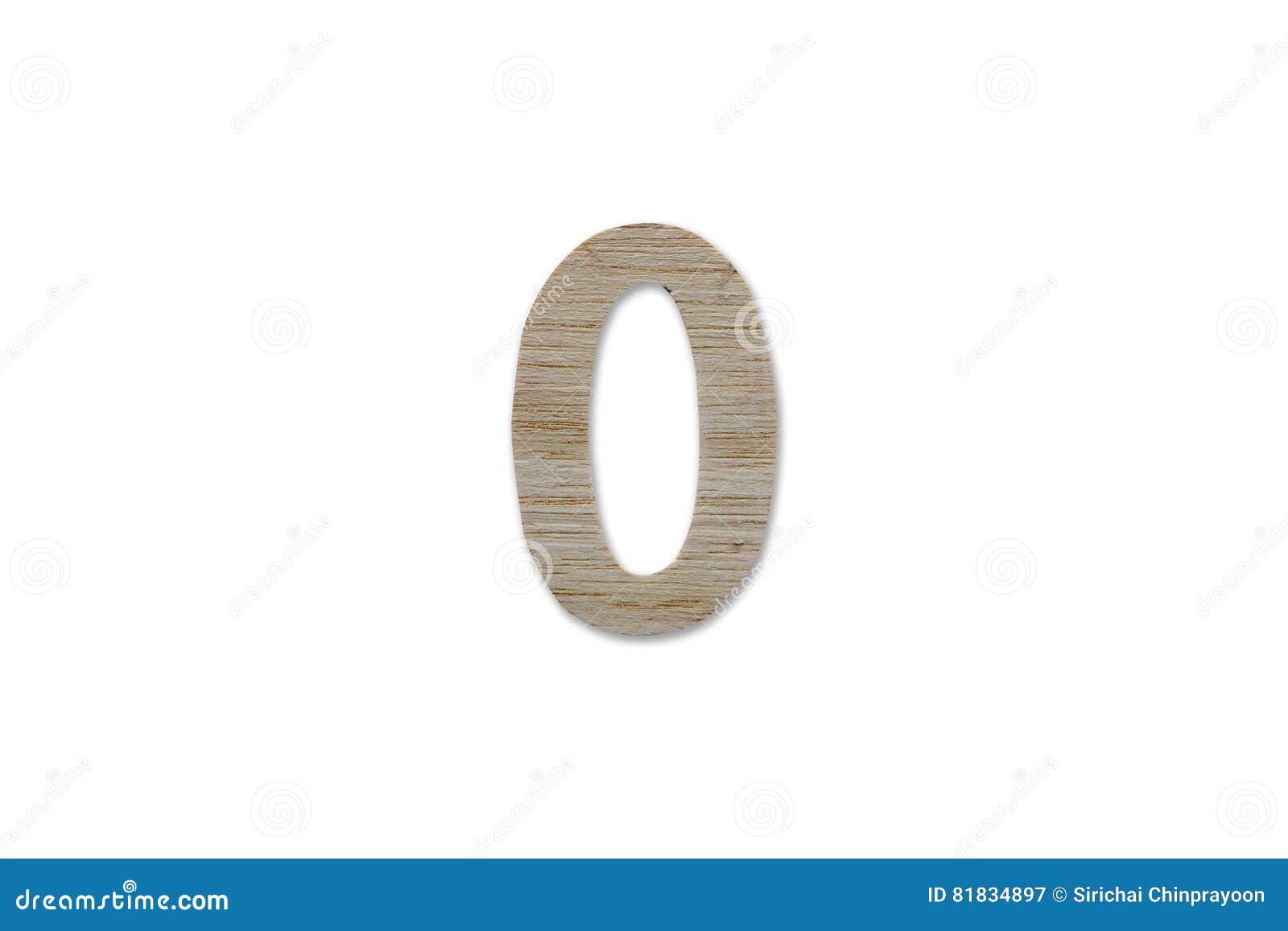 Number 0 Alphabet Made from Wood Isolated on White Background Stock ...