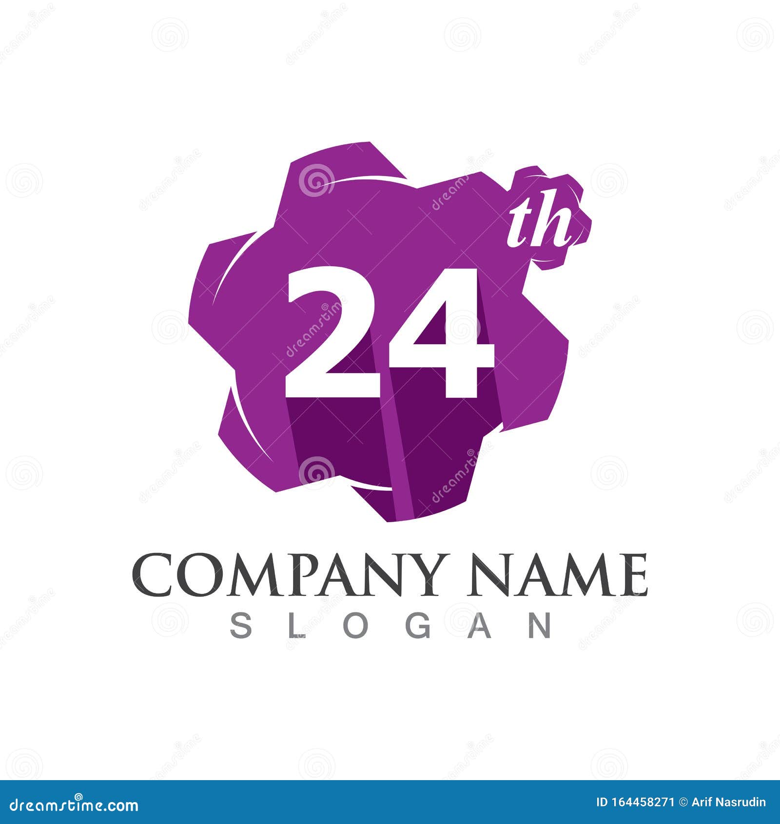 Number 24 of Anniversary Logo Template Design Stock Illustration ...