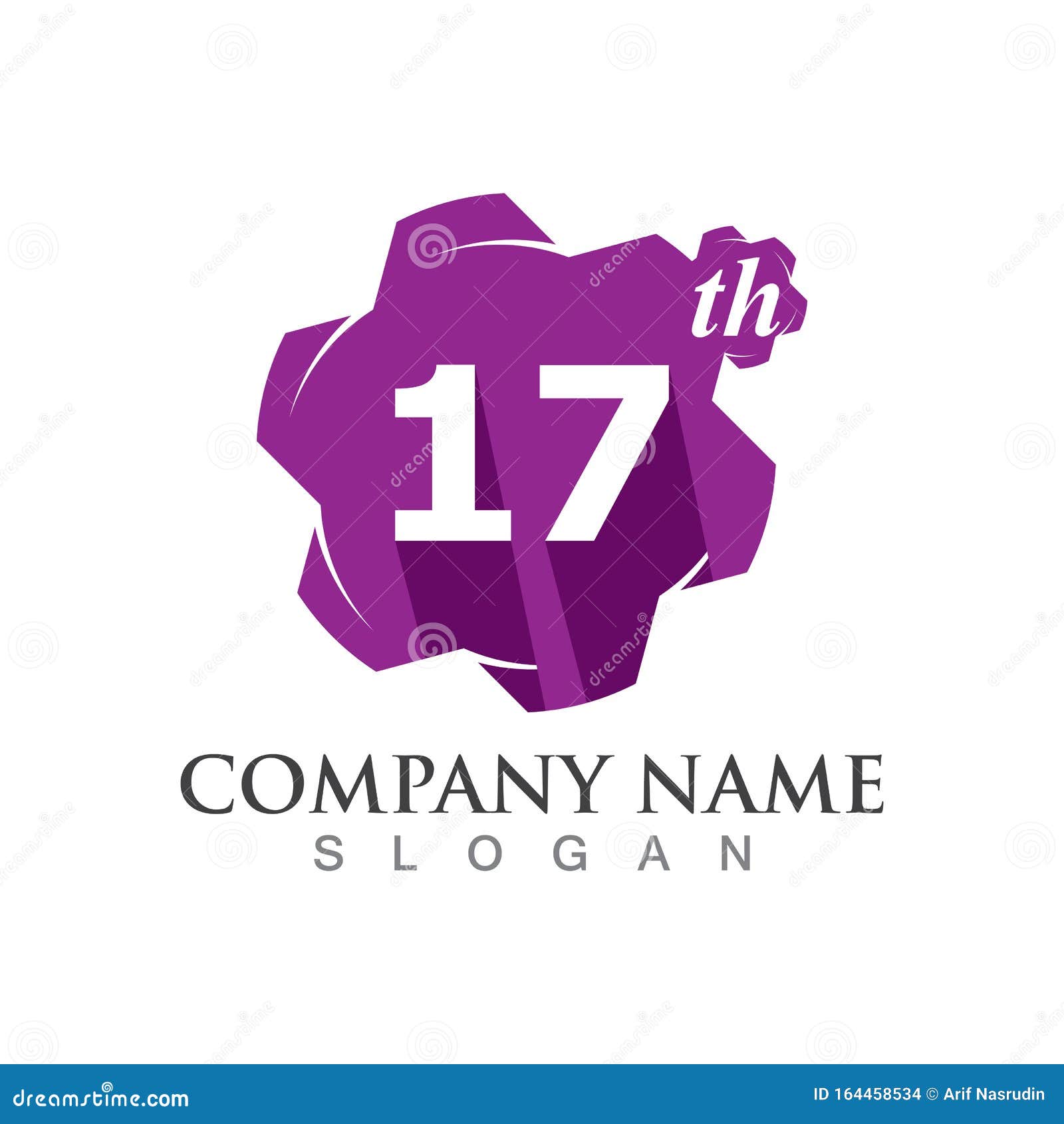 Number 17 of Anniversary Logo Template Design Stock Illustration ...