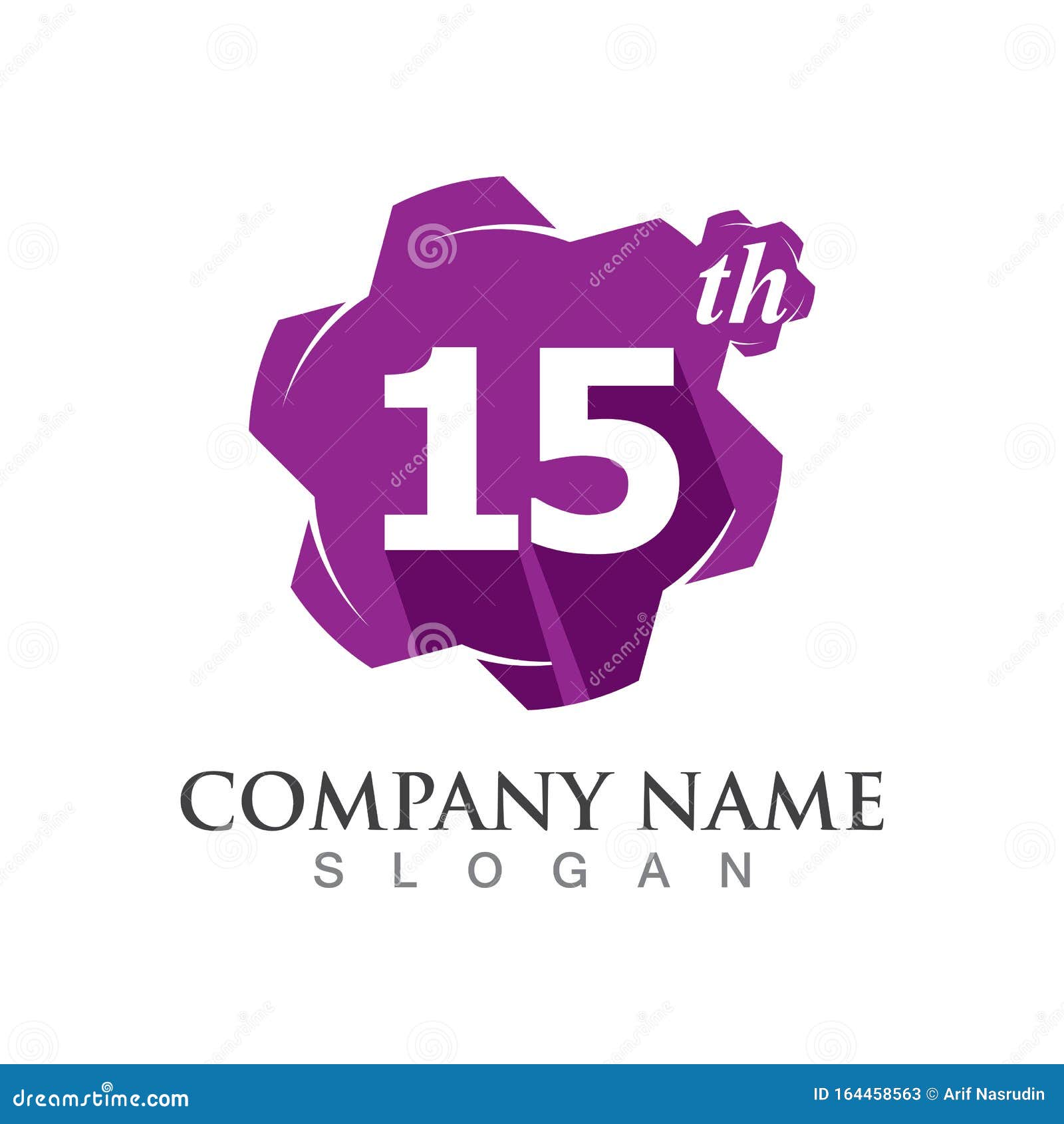 Number 15 of Anniversary Logo Template Design Stock Illustration ...