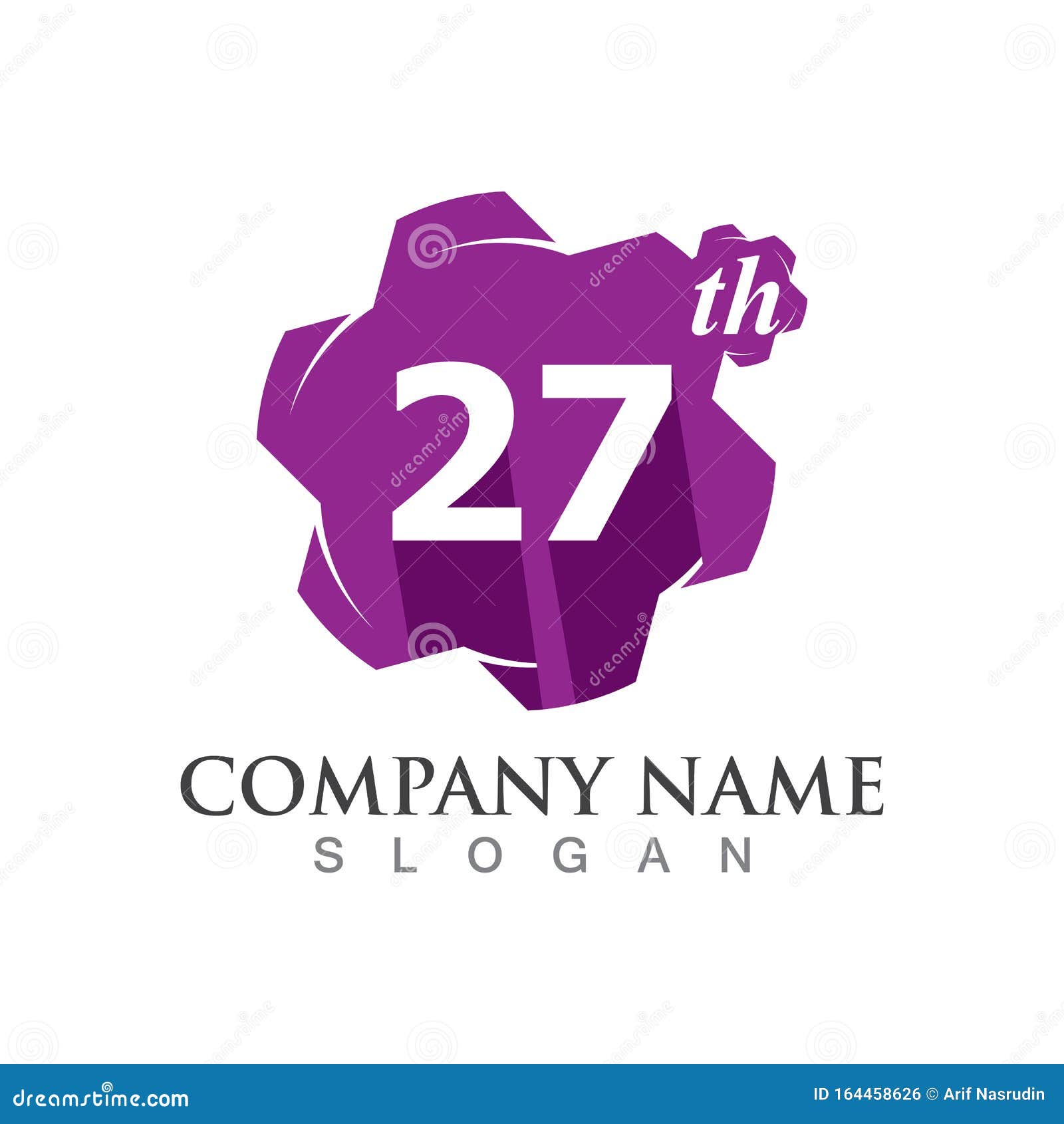 Number 27 of Anniversary Logo Template Design Stock Illustration ...